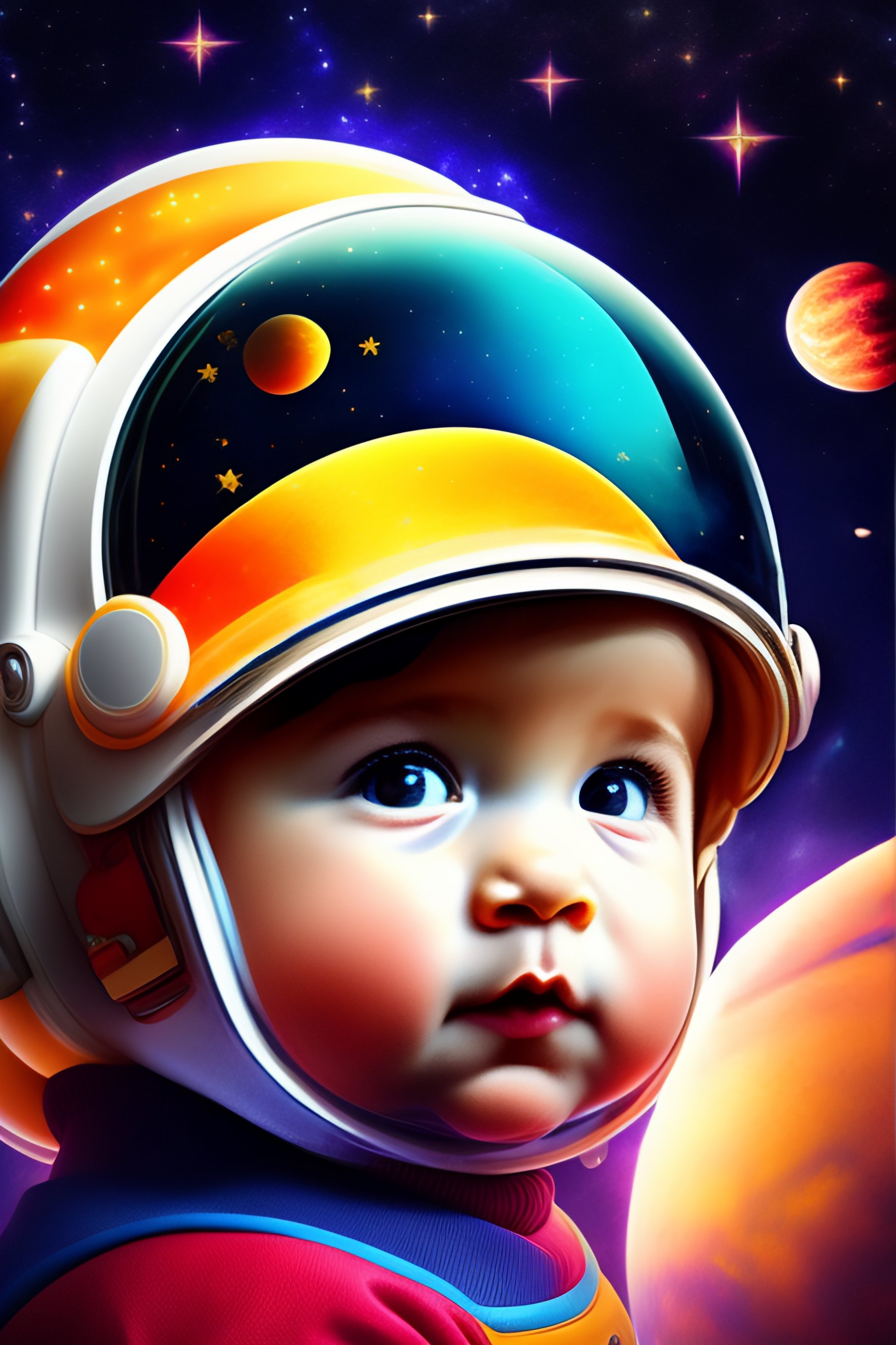 Lexica - Cute baby in space