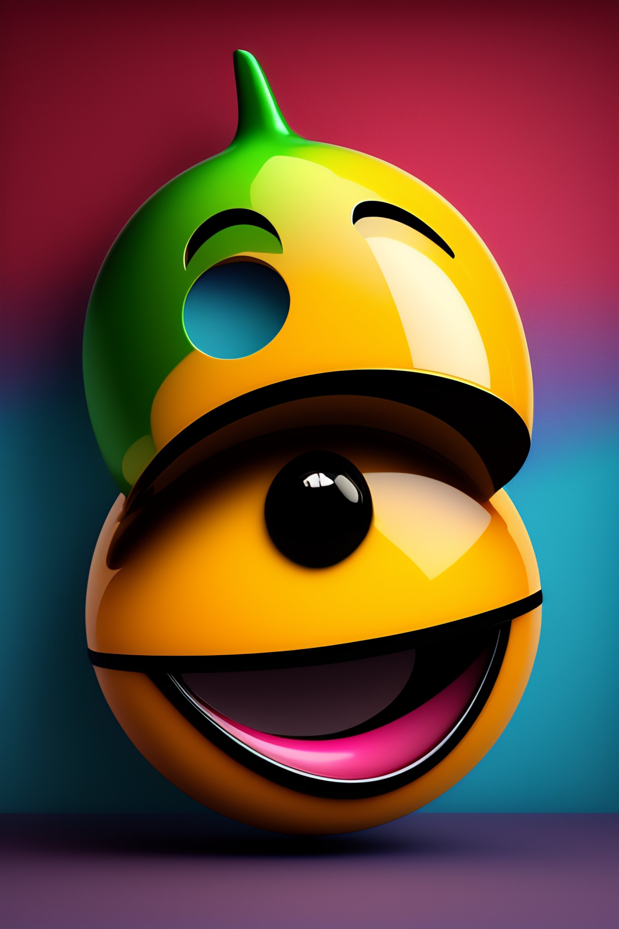 Lexica - Emoji zany face graffiti 2d