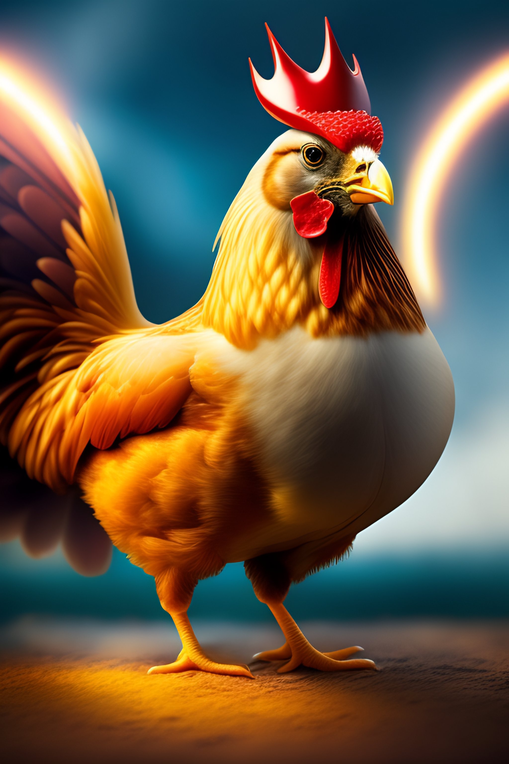 Lexica - Chicken with divine powers of thor