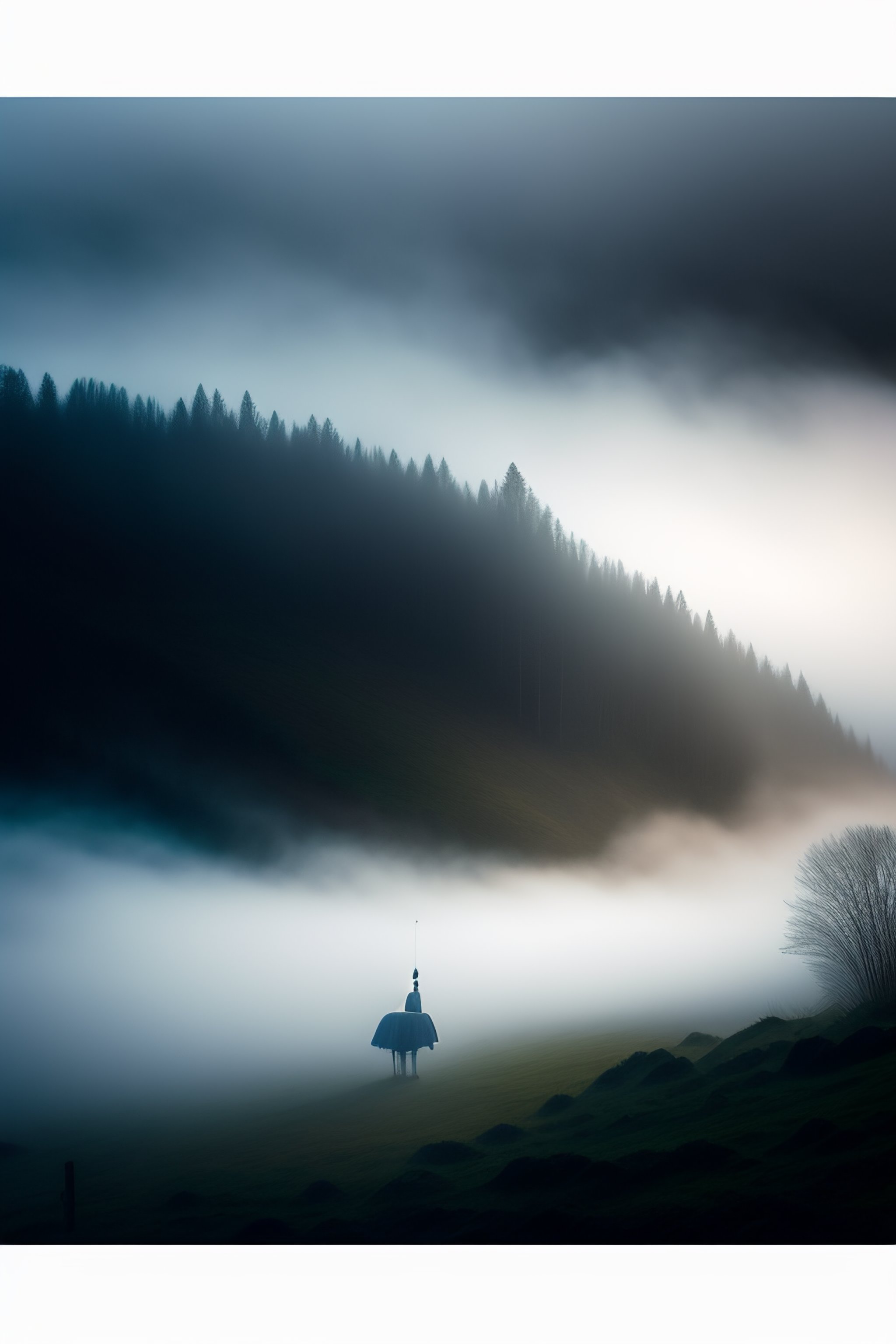 Lexica - Magic spellcaster in mist morning fog