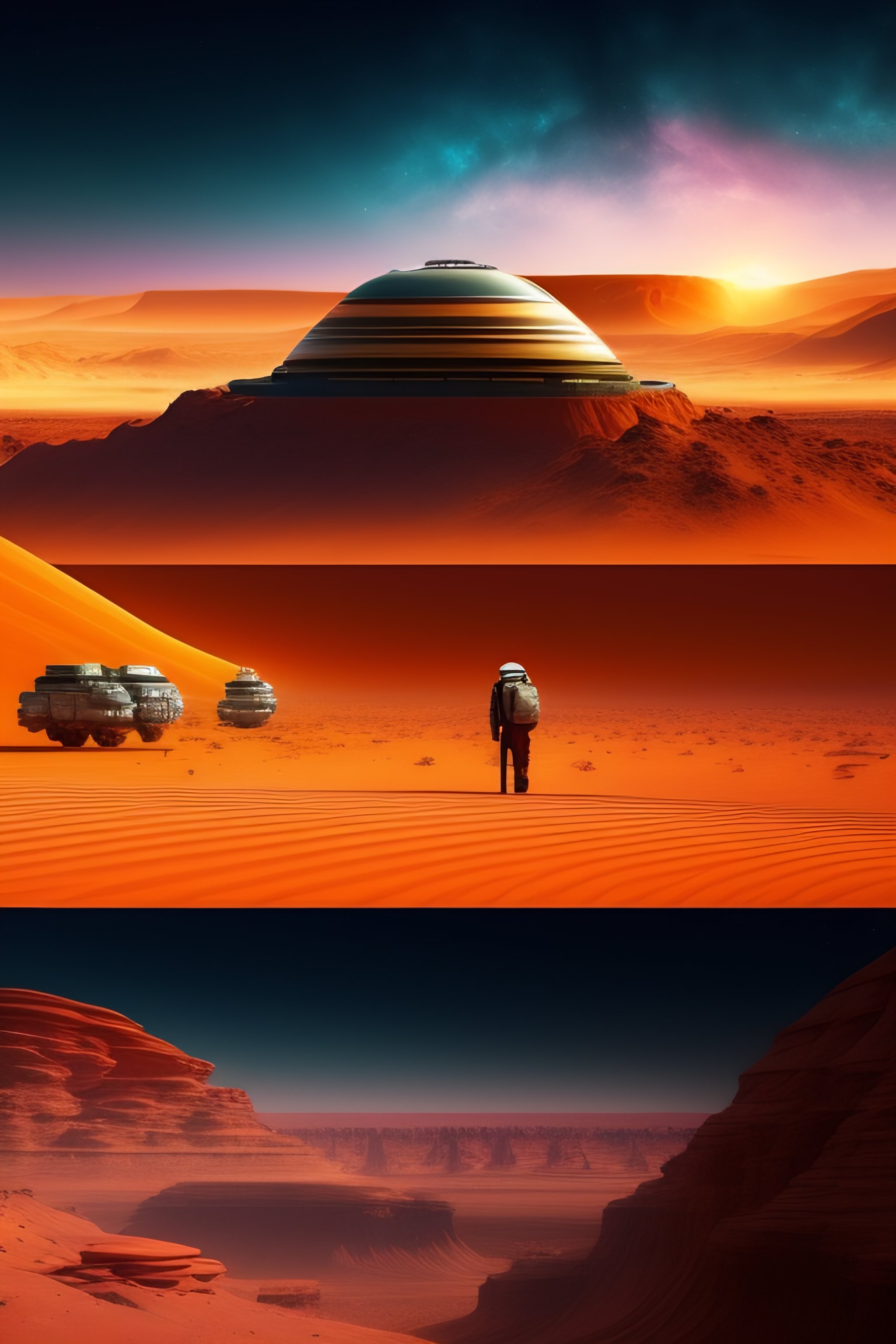 Lexica - Life on Mars in the year 2050 with human habitants