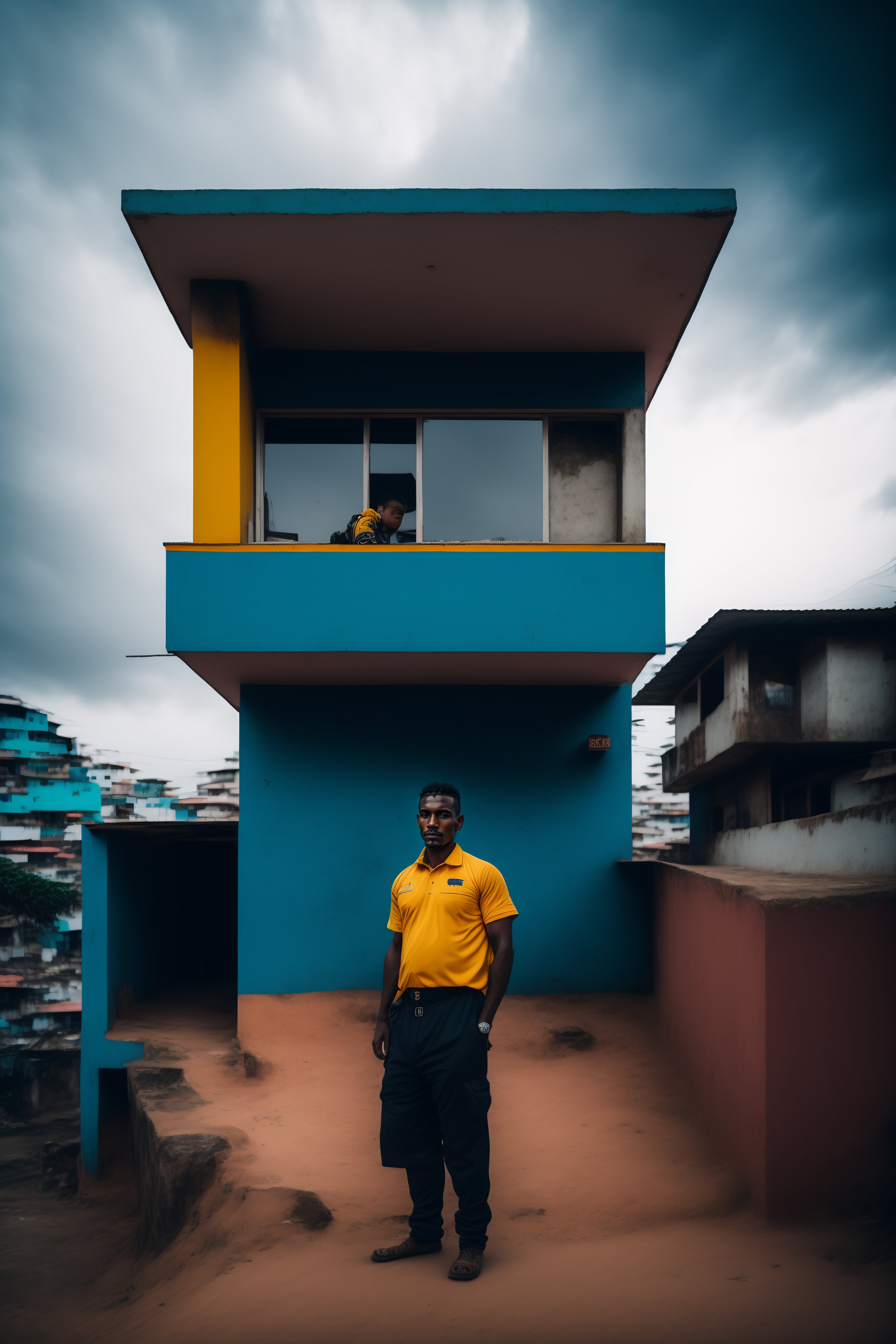 Lexica - Photography, Portrait, 30mm, favela, modernist architecture