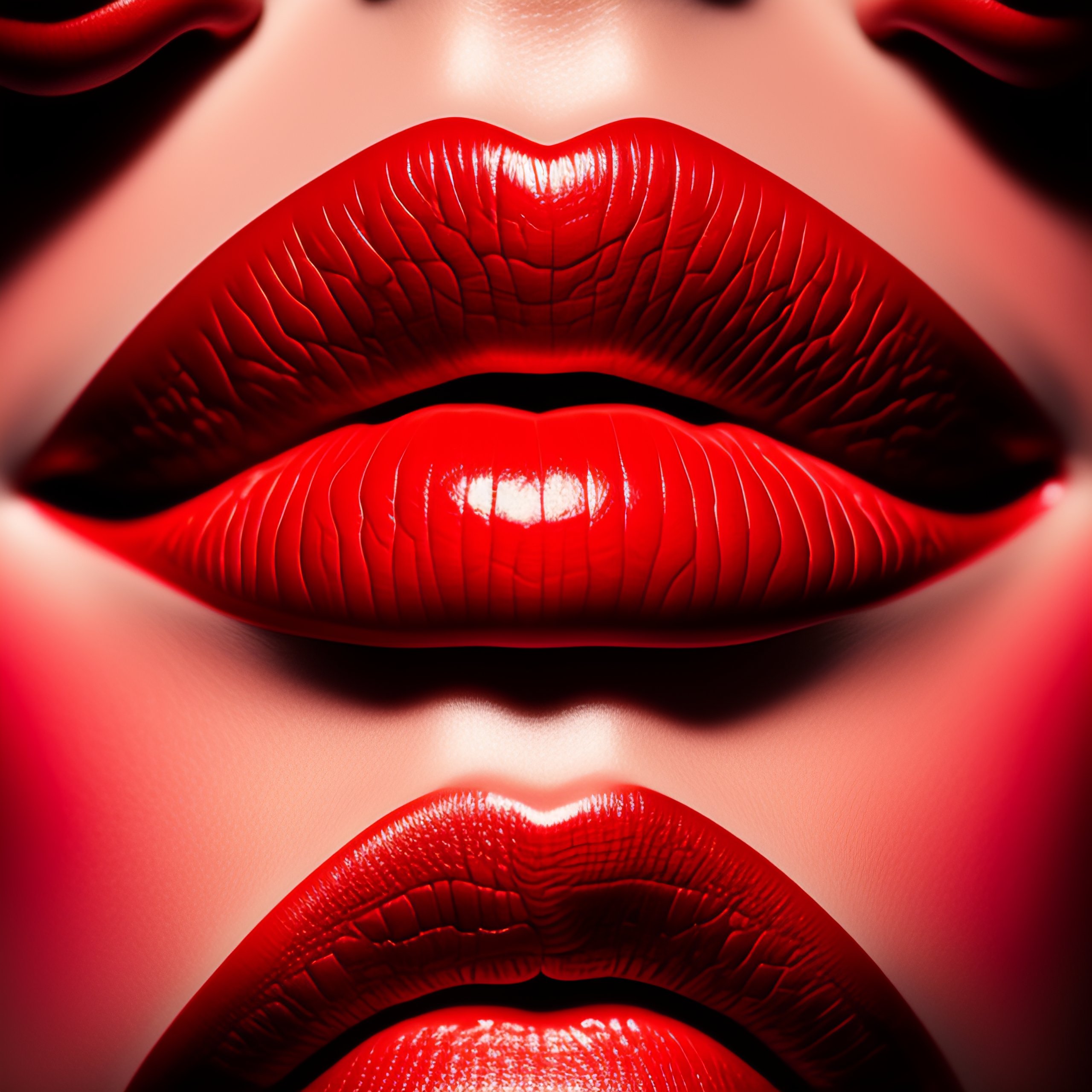 Lexica - Letter M in the form of red lips