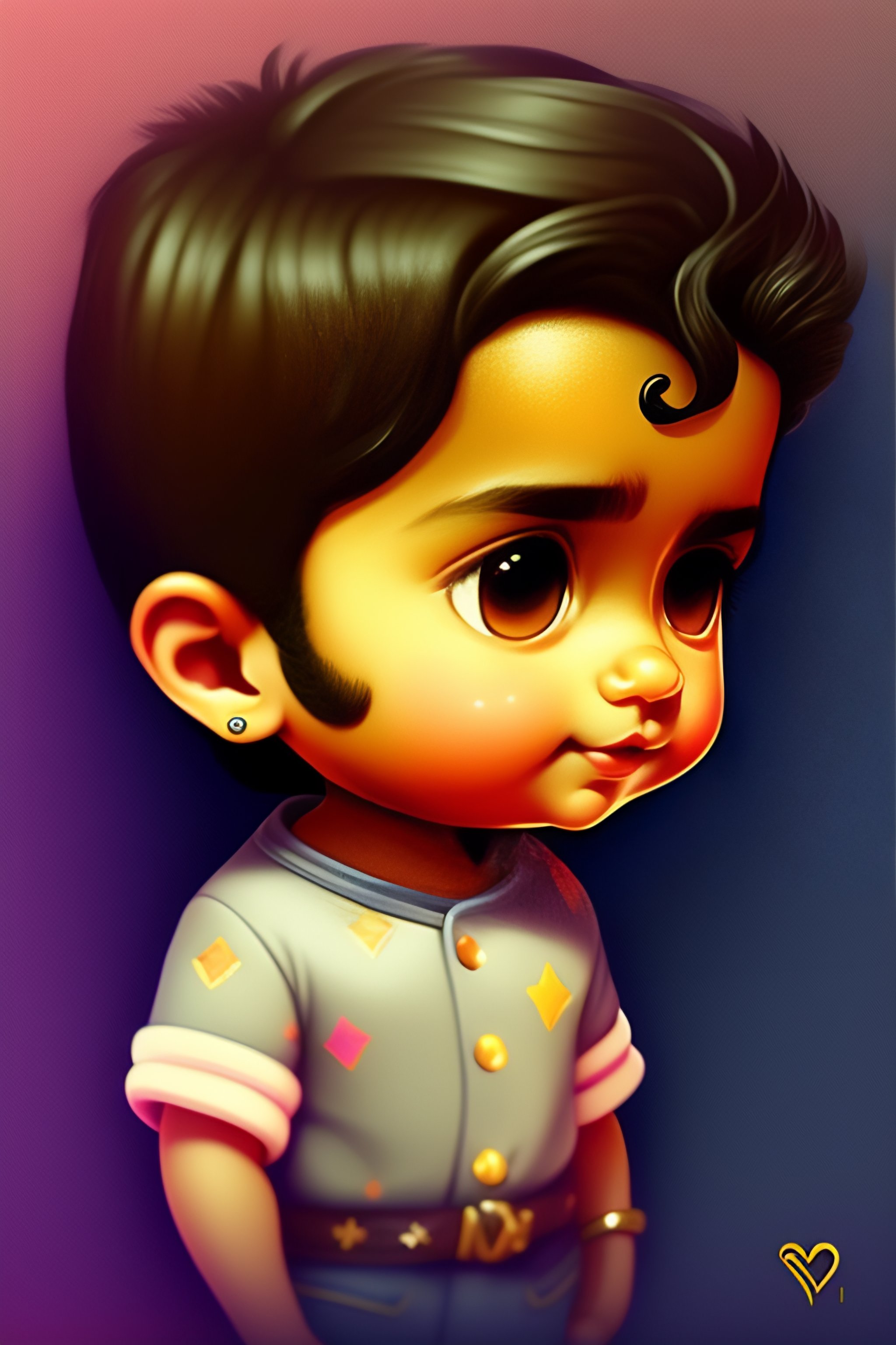 Lexica - Cute and adorable cartoon Hrithik Roshan baby, vikram vedha ...