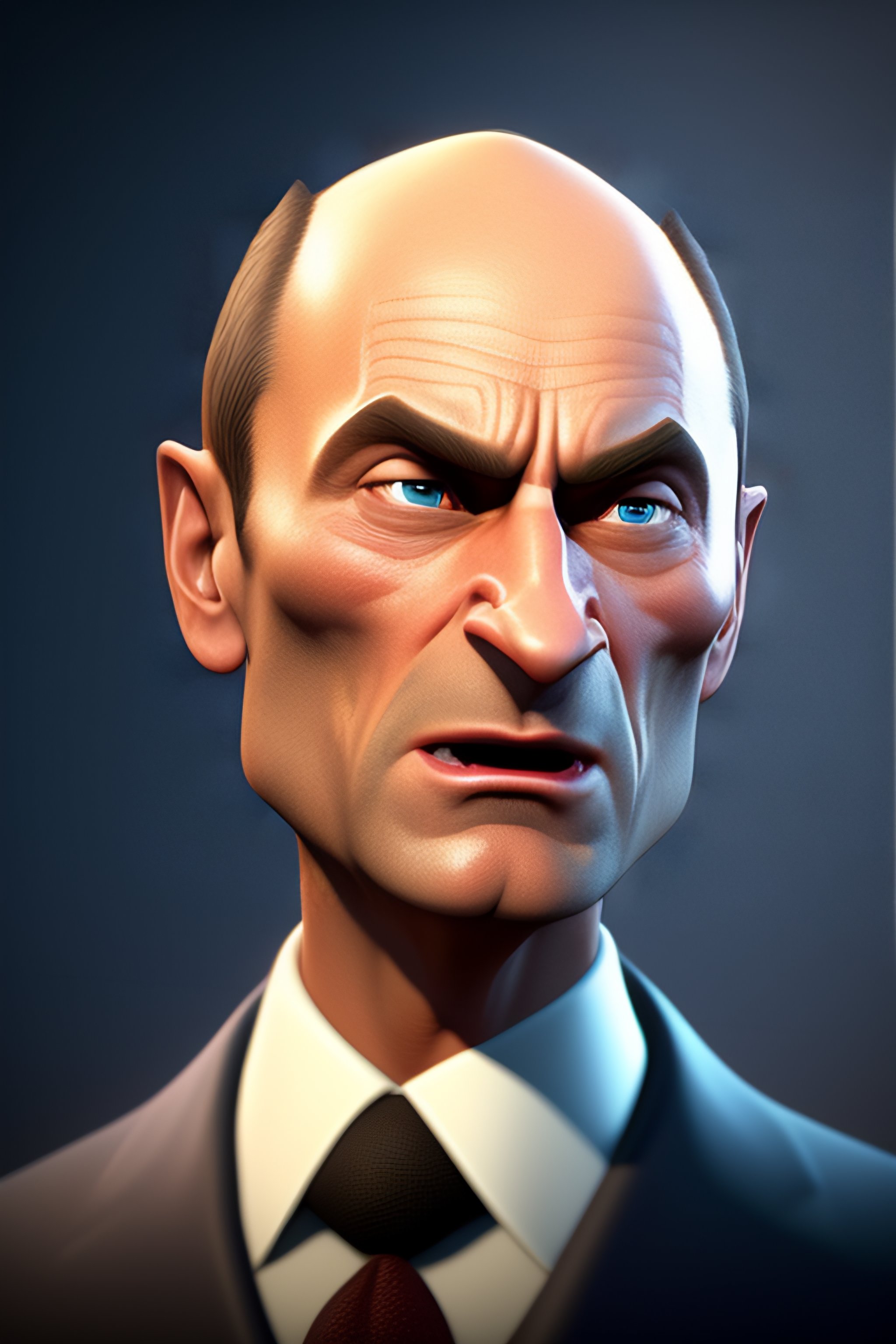 Lexica - Vladimir Putin cute angry caricature as a pixar disney ...
