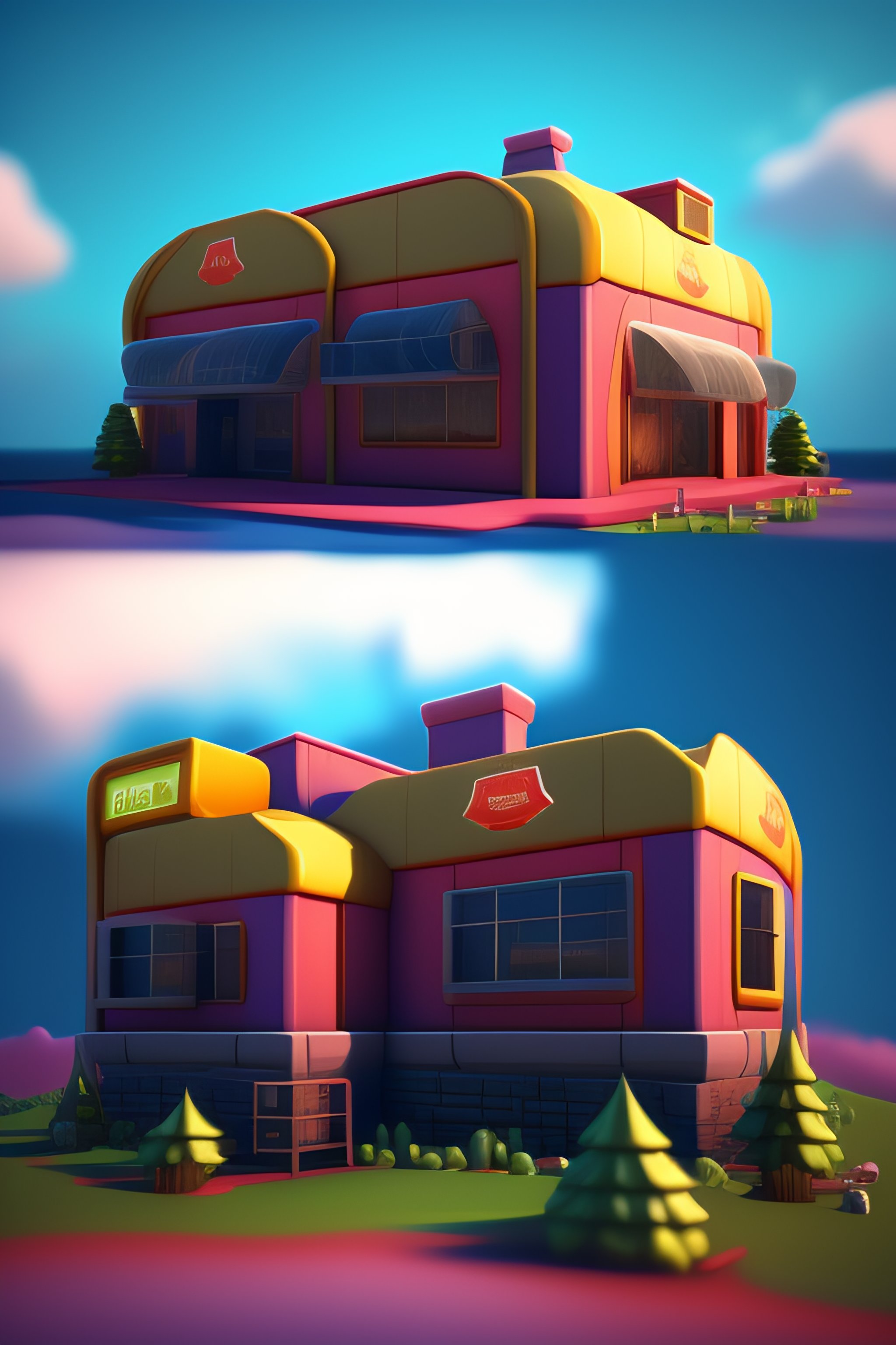 Lexica - 3d stylized game factory building