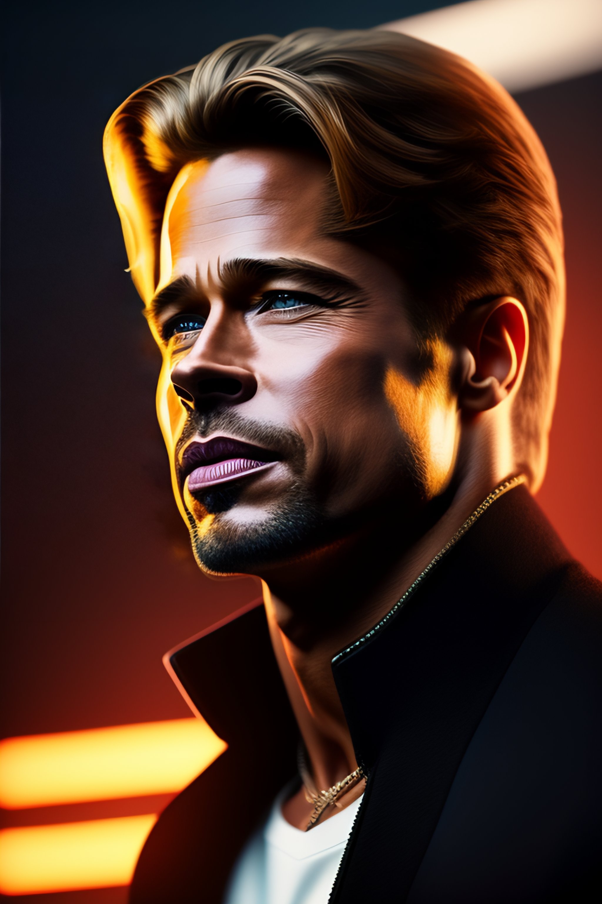 Lexica - Hyper realistic 8k brad pitt, perfect composition, beautiful detailed intricate ...