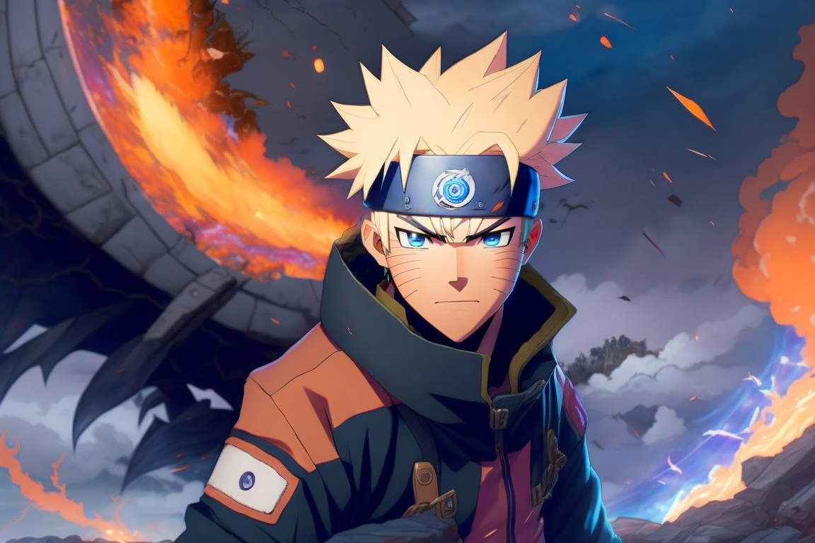 Lexica - A captivating Naruto Uzumaki PC wallpaper presenting Naruto in ...