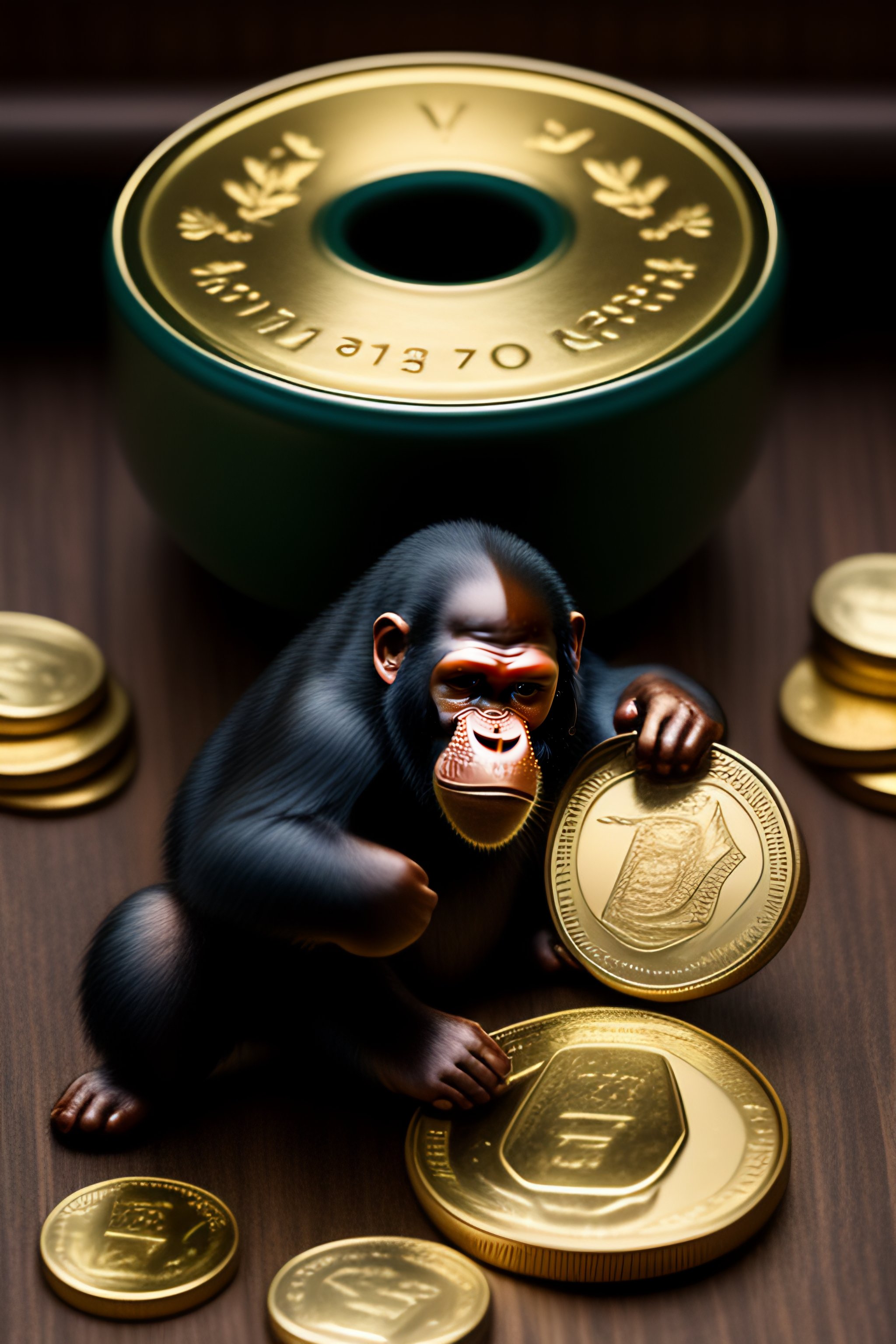 Lexica - Ape holding coins