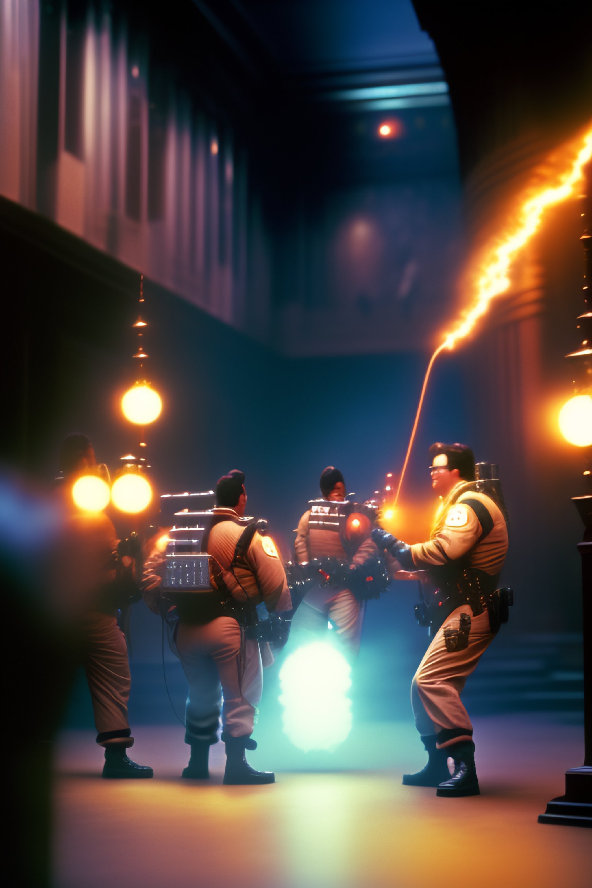 Lexica - Ghostbusters in 1984, editorial photography, depth of field ...