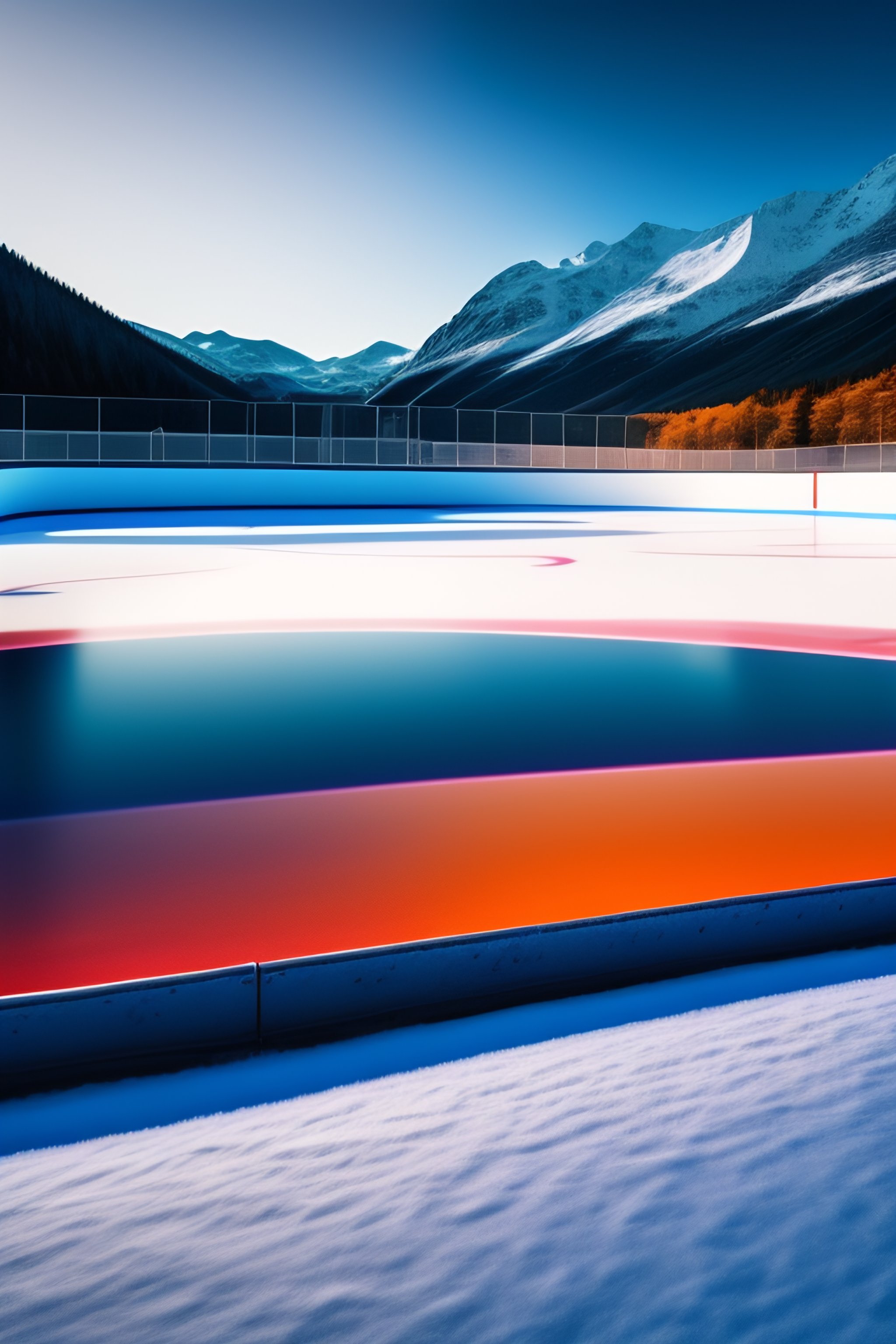 Lexica - Hockey rink with galaxy in background