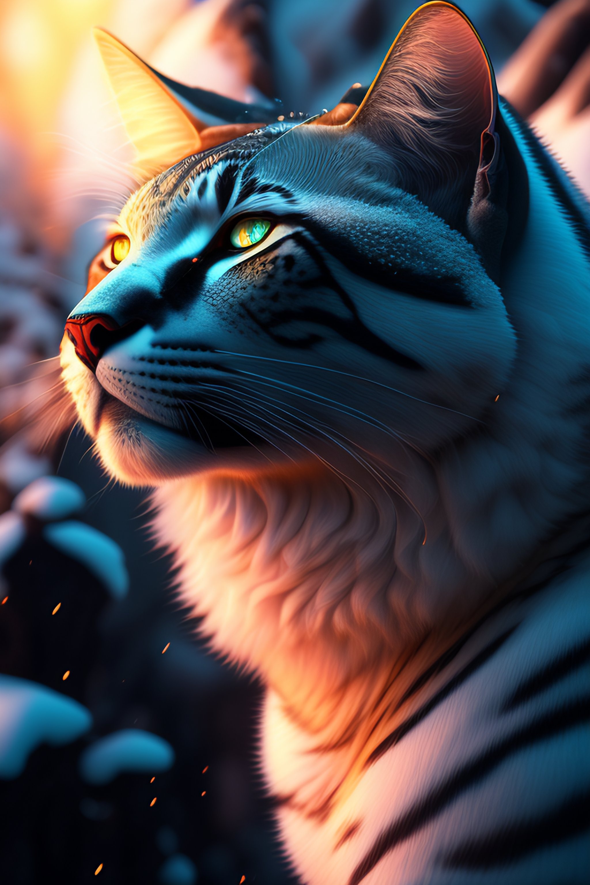 Lexica - Egal feline snow beast Intricate, hypermaximalist digital ...