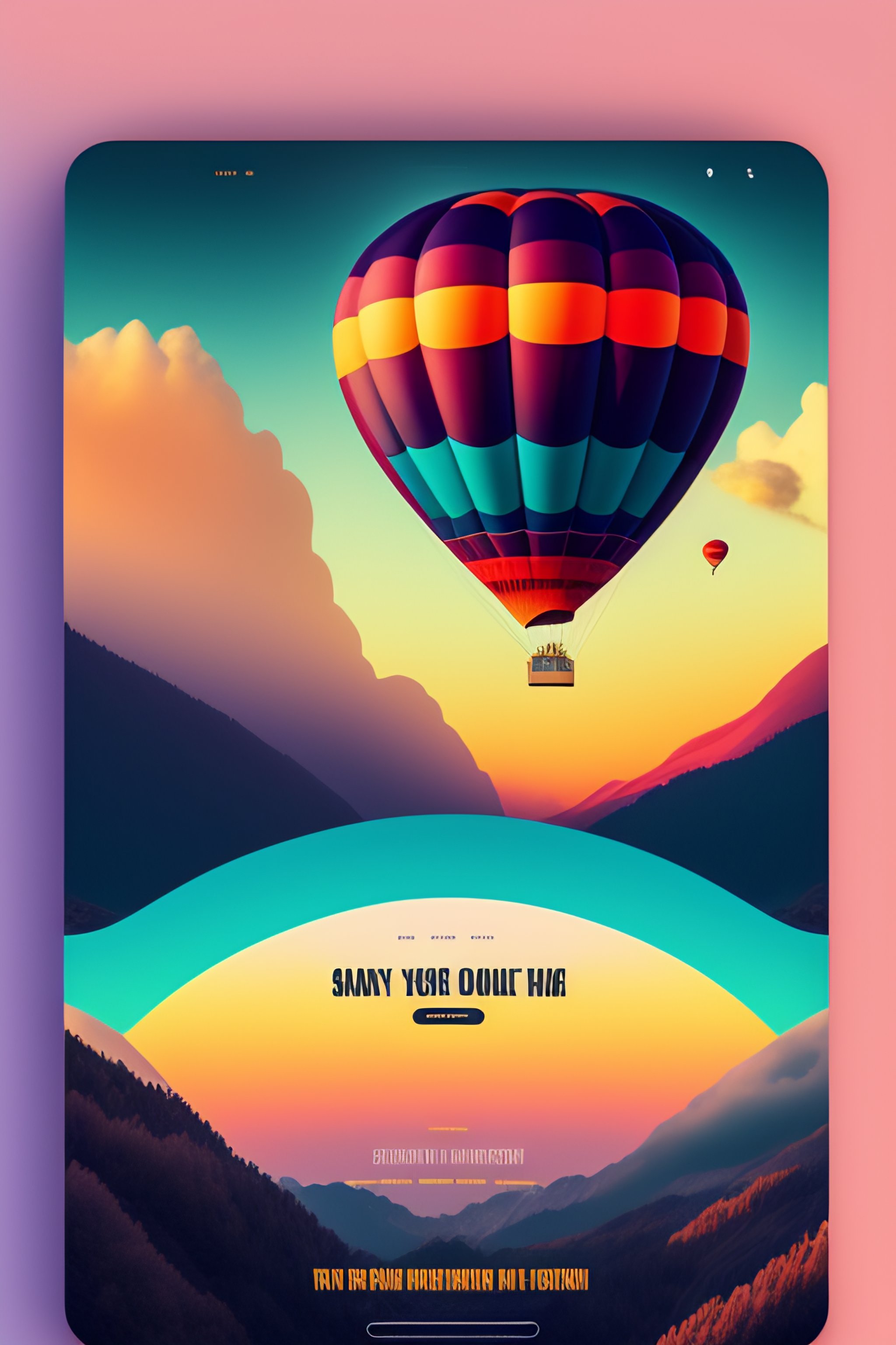 Lexica - Landing page for balloon rides, UI, UX, Web Design