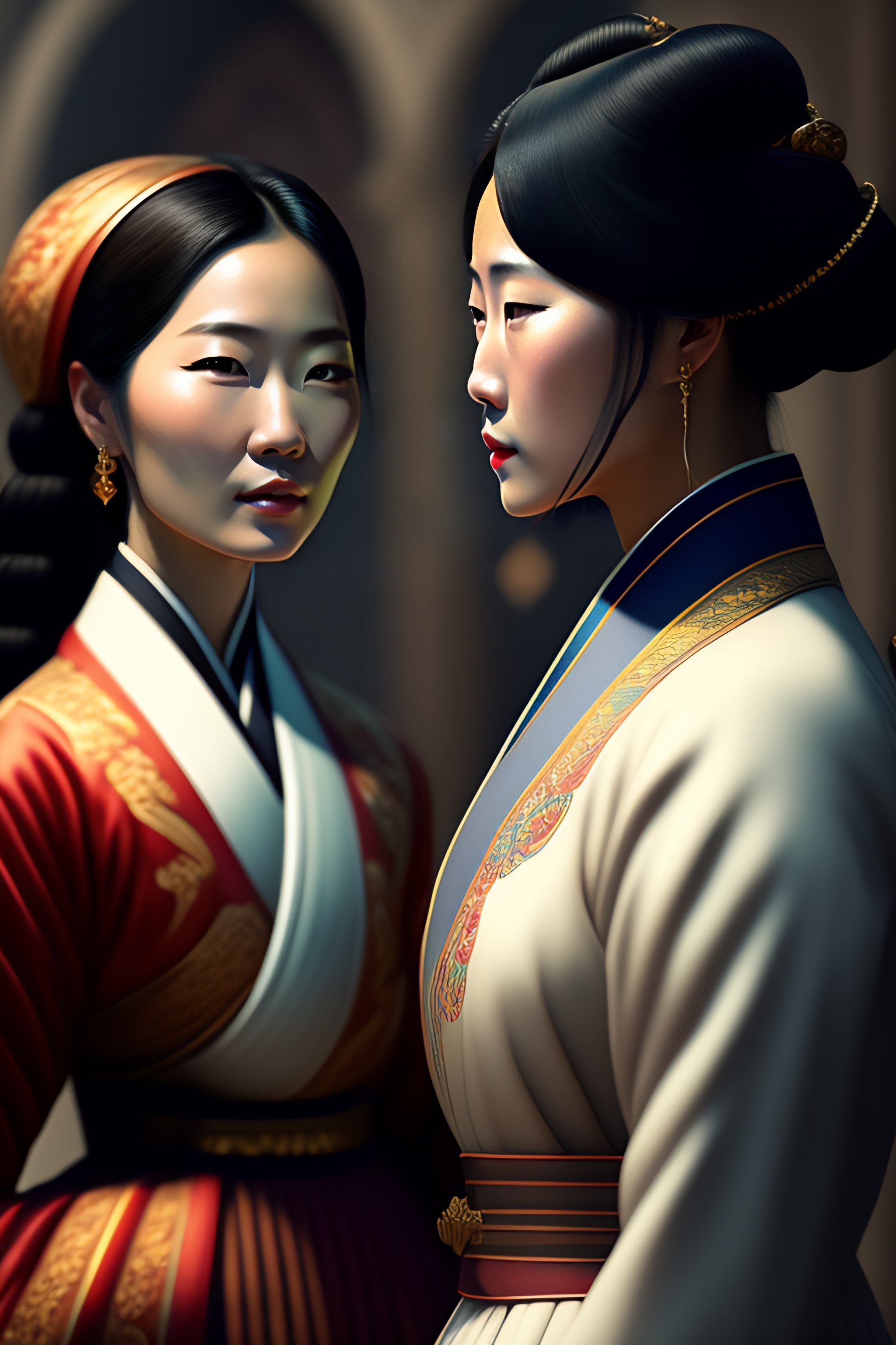 Lexica - Traditional korean woman swordsman realist 8k detail