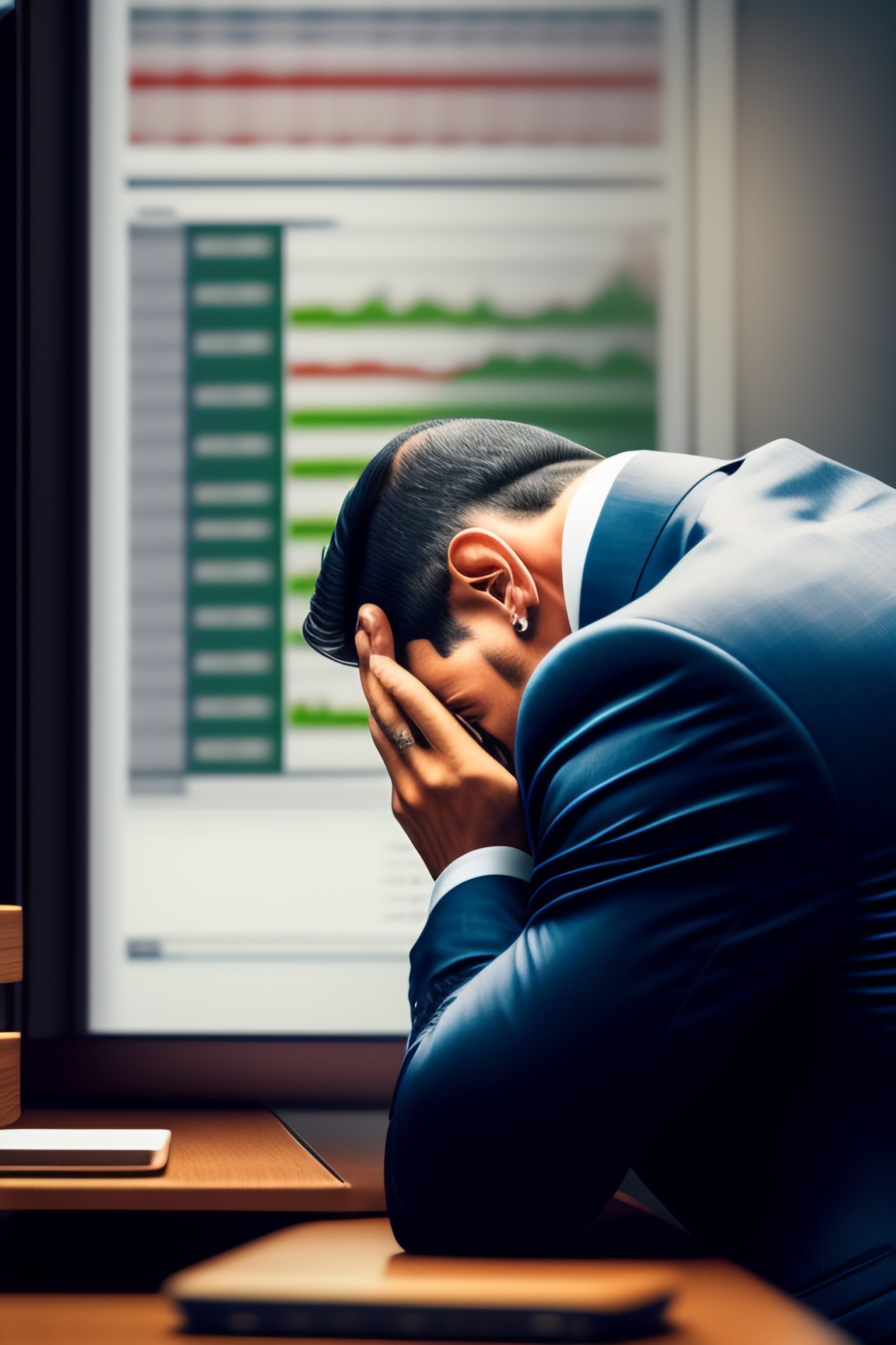 Lexica - Crying and sad Stock trader loosing money,Markets crashing ...