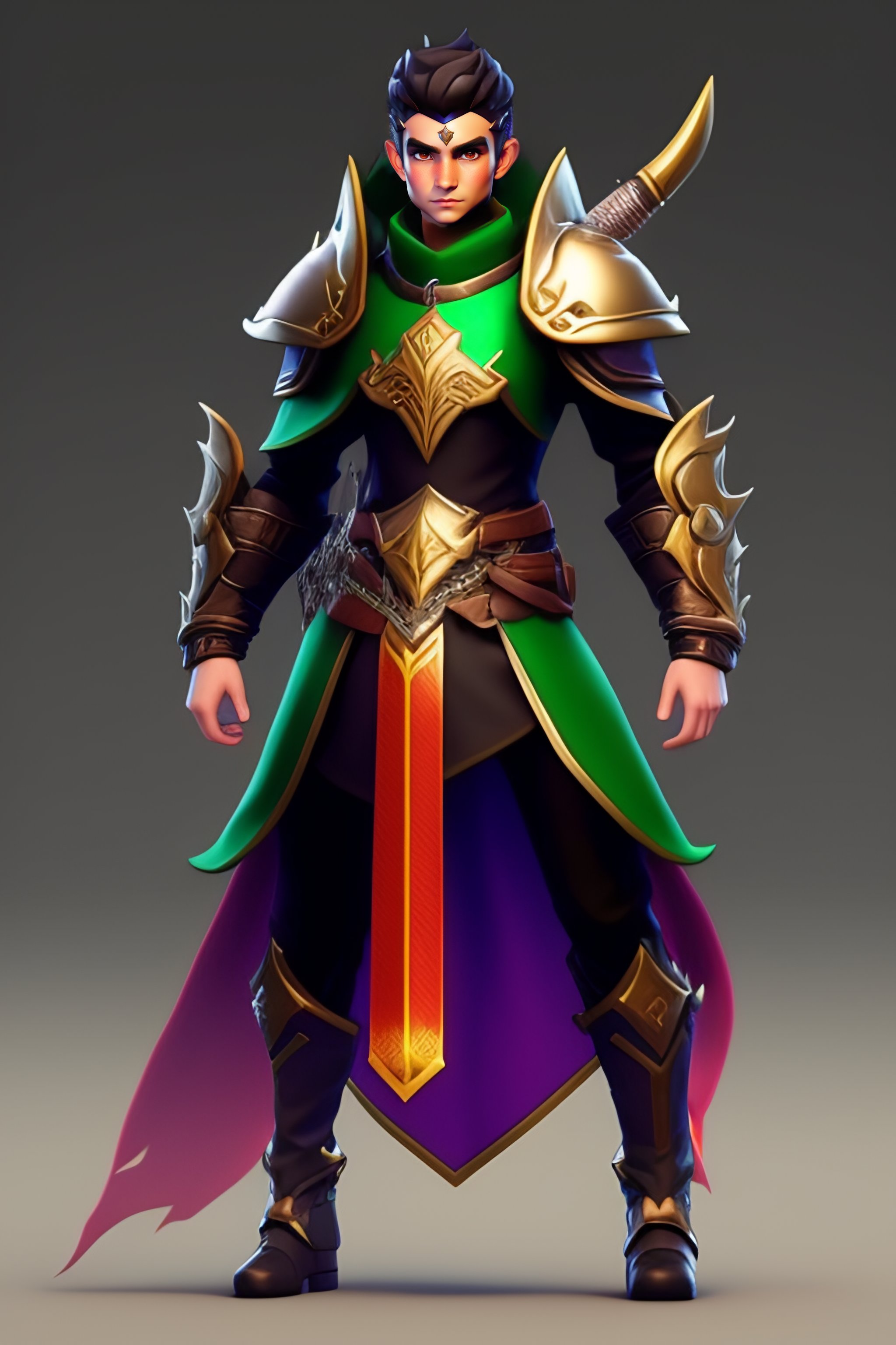 Lexica - In a style of Fortnite and Overwatch. A young human orphan who ...