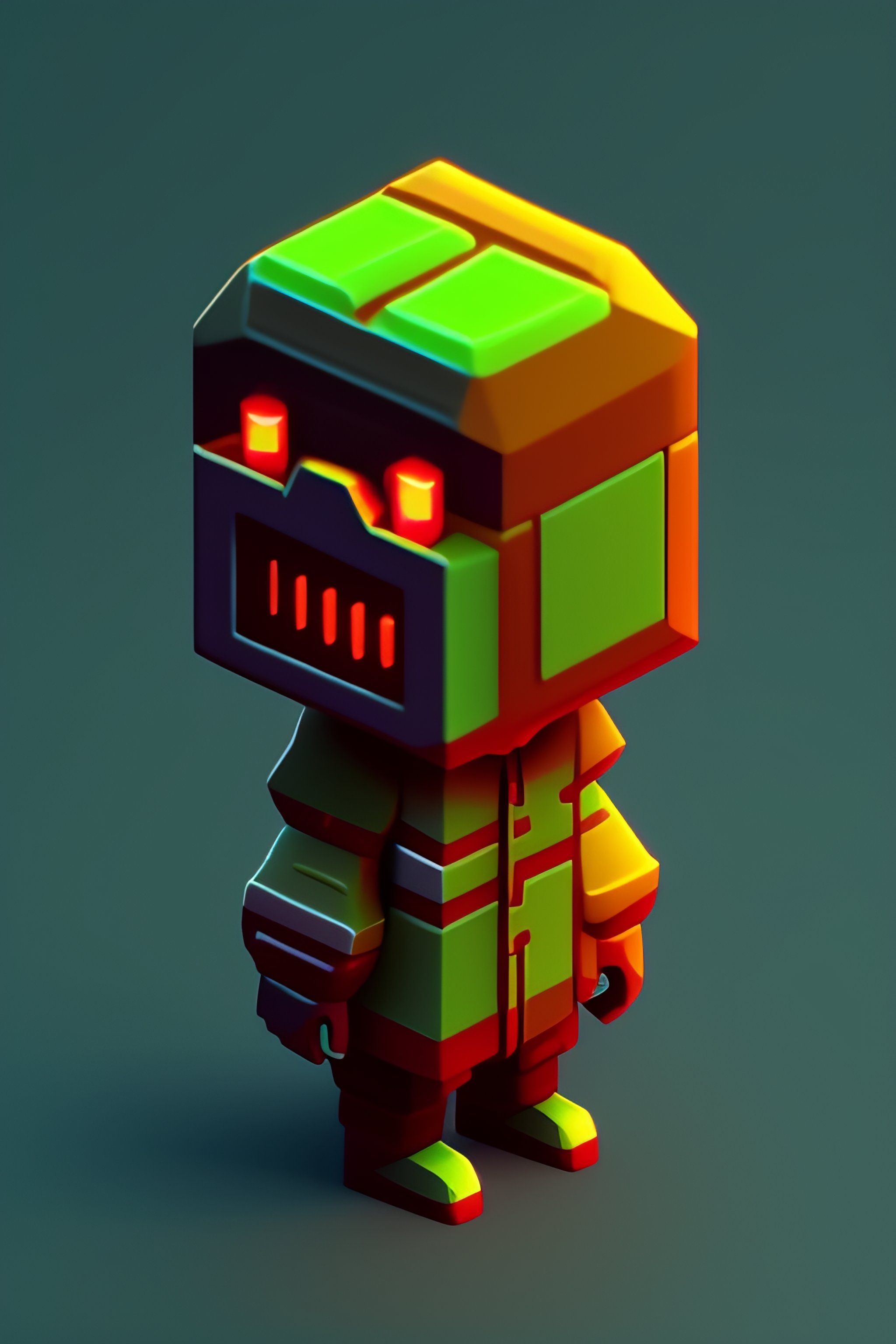 Lexica - Isometric render of a pale zombie character sprite, solid ...