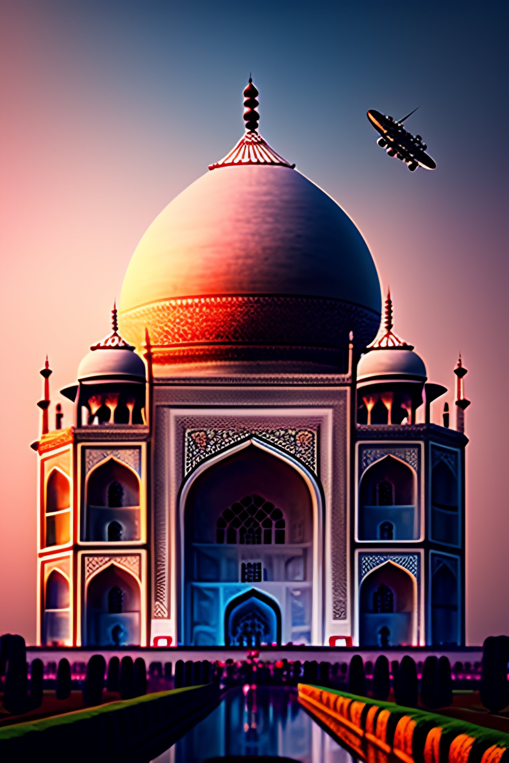 Lexica - Tictac ufo crashing on the taj mahal, hyper-realistic, Peter ...