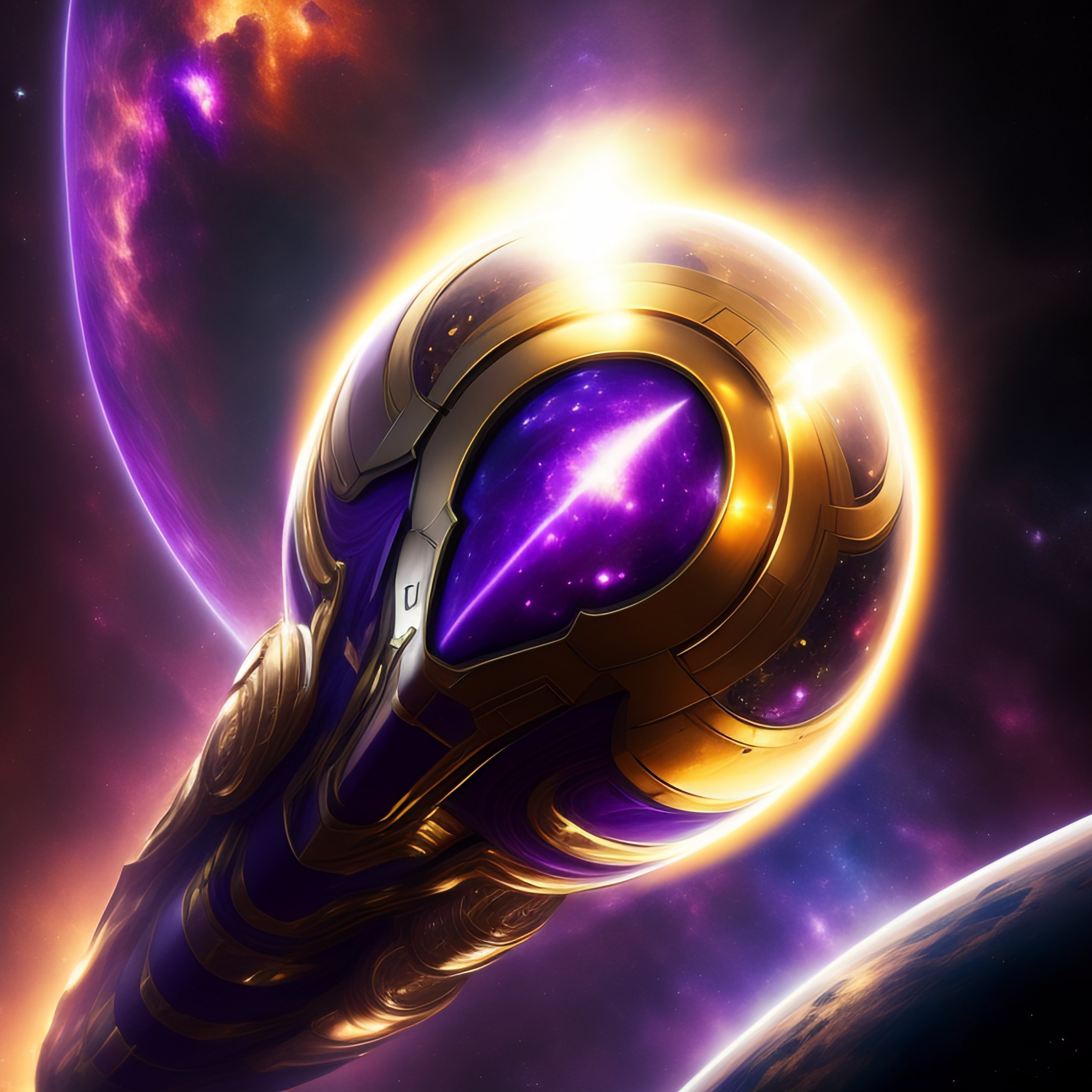 Lexica - Thanos infinity gauntlet in space