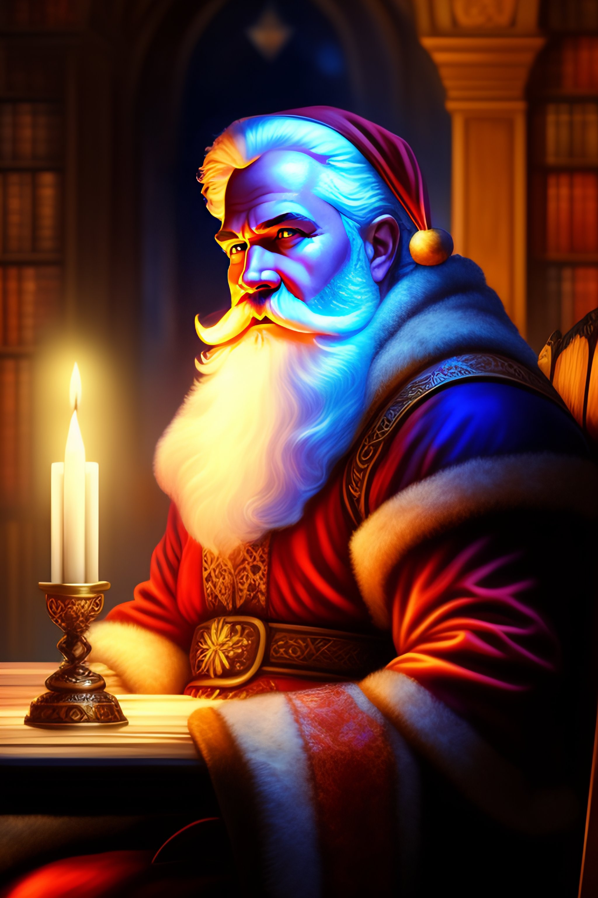 Lexica - Dungeons and dragons art of Santa Nicholas sitting calmly in ...