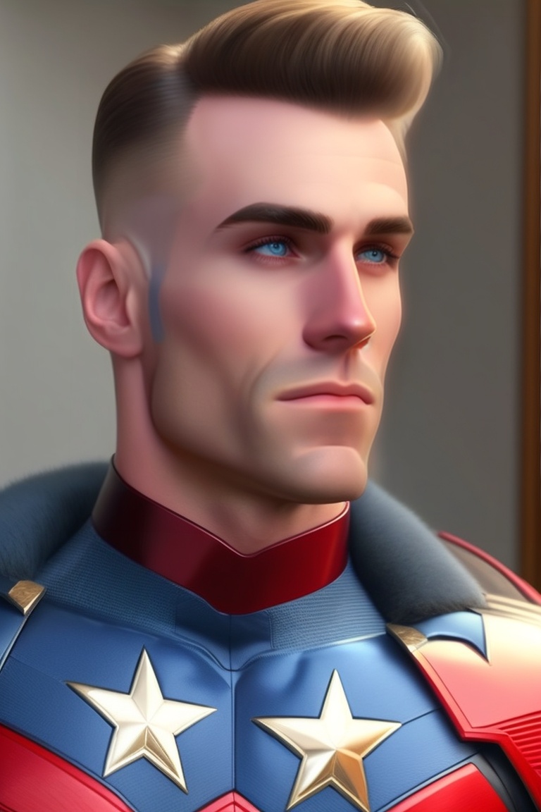 Lexica - Captan America, real life, cartoone