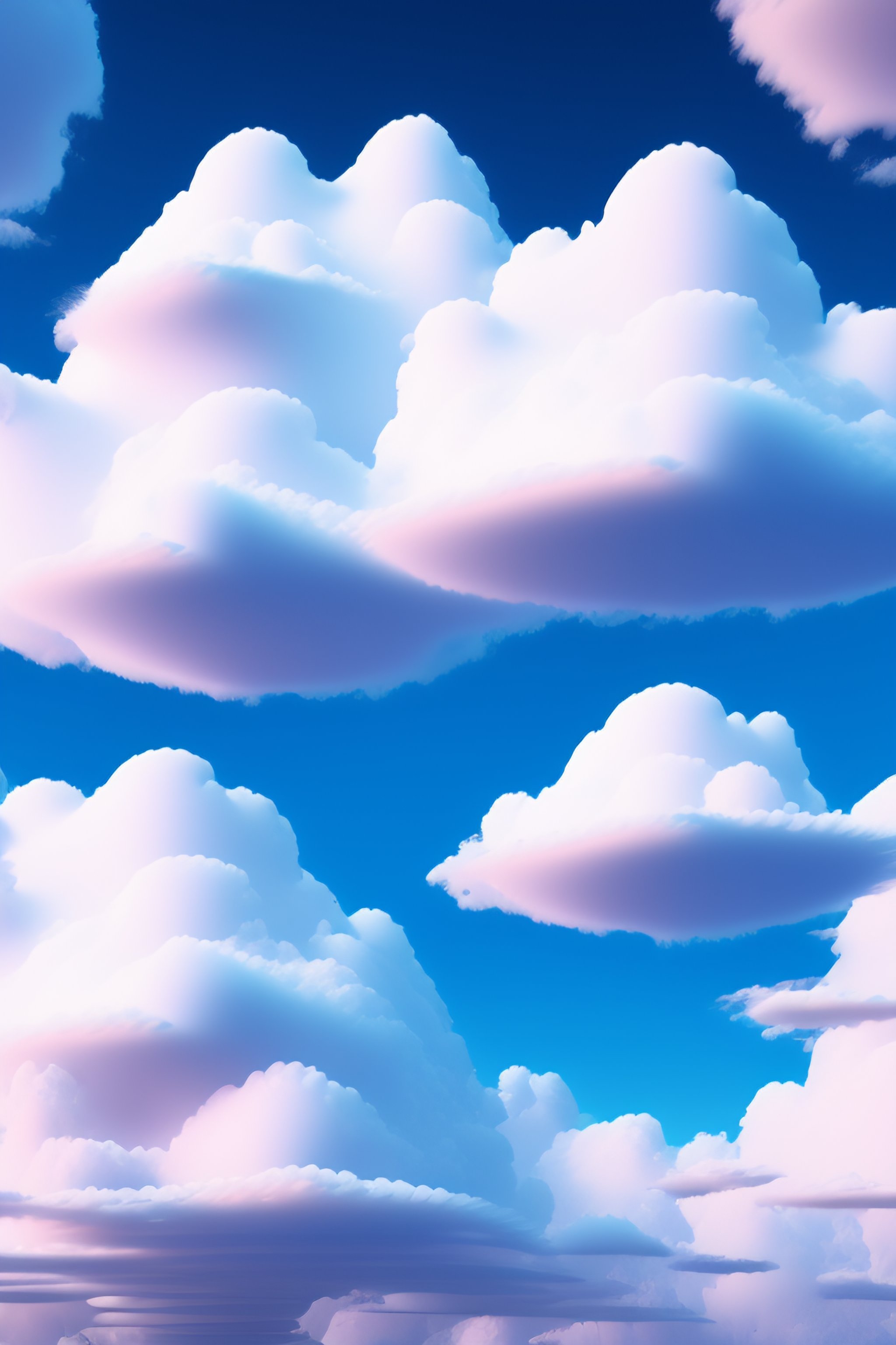 Lexica - Fluffy whitish blue clouds, symmetrical, cut-out, sticker ...