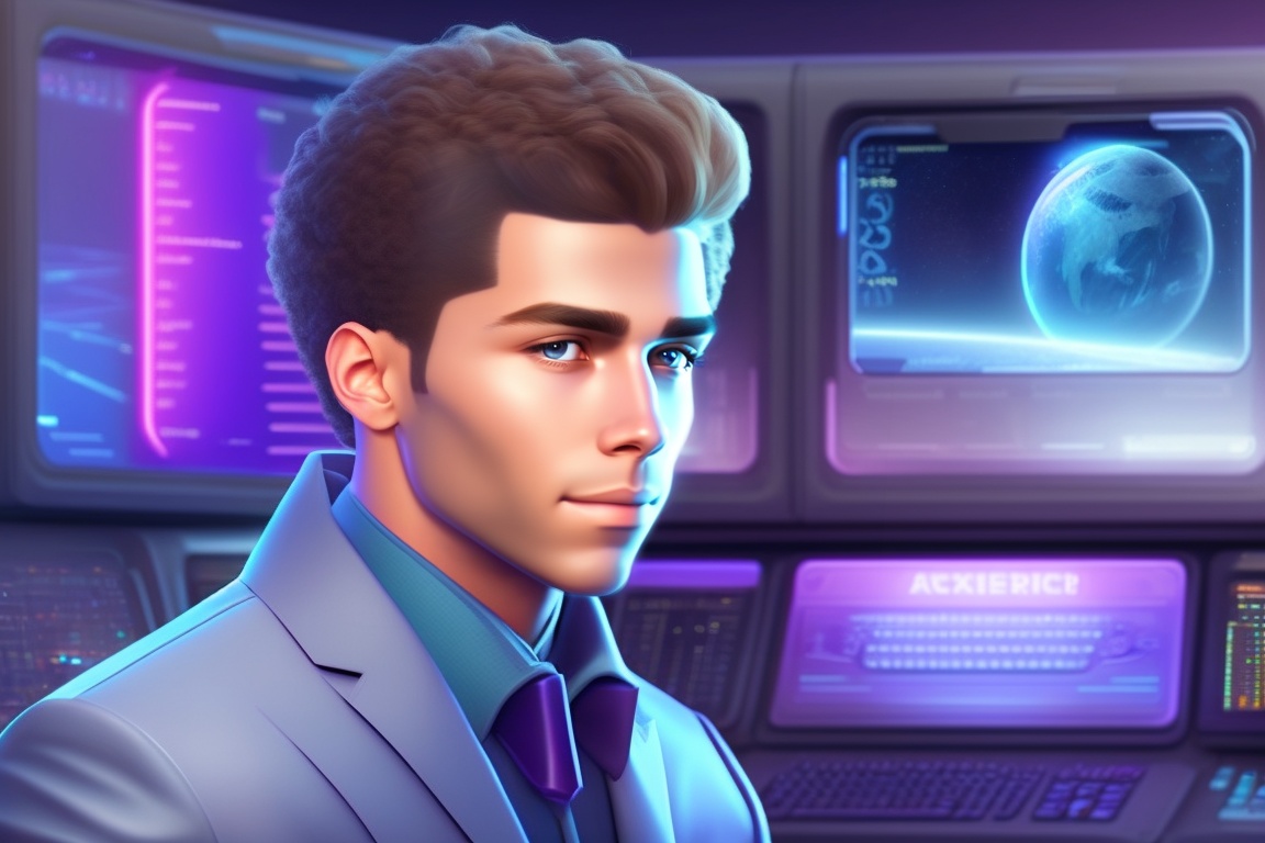 Lexica - Alex Harrison: Show a photo or illustration of a young and brilliant computer scientist ...