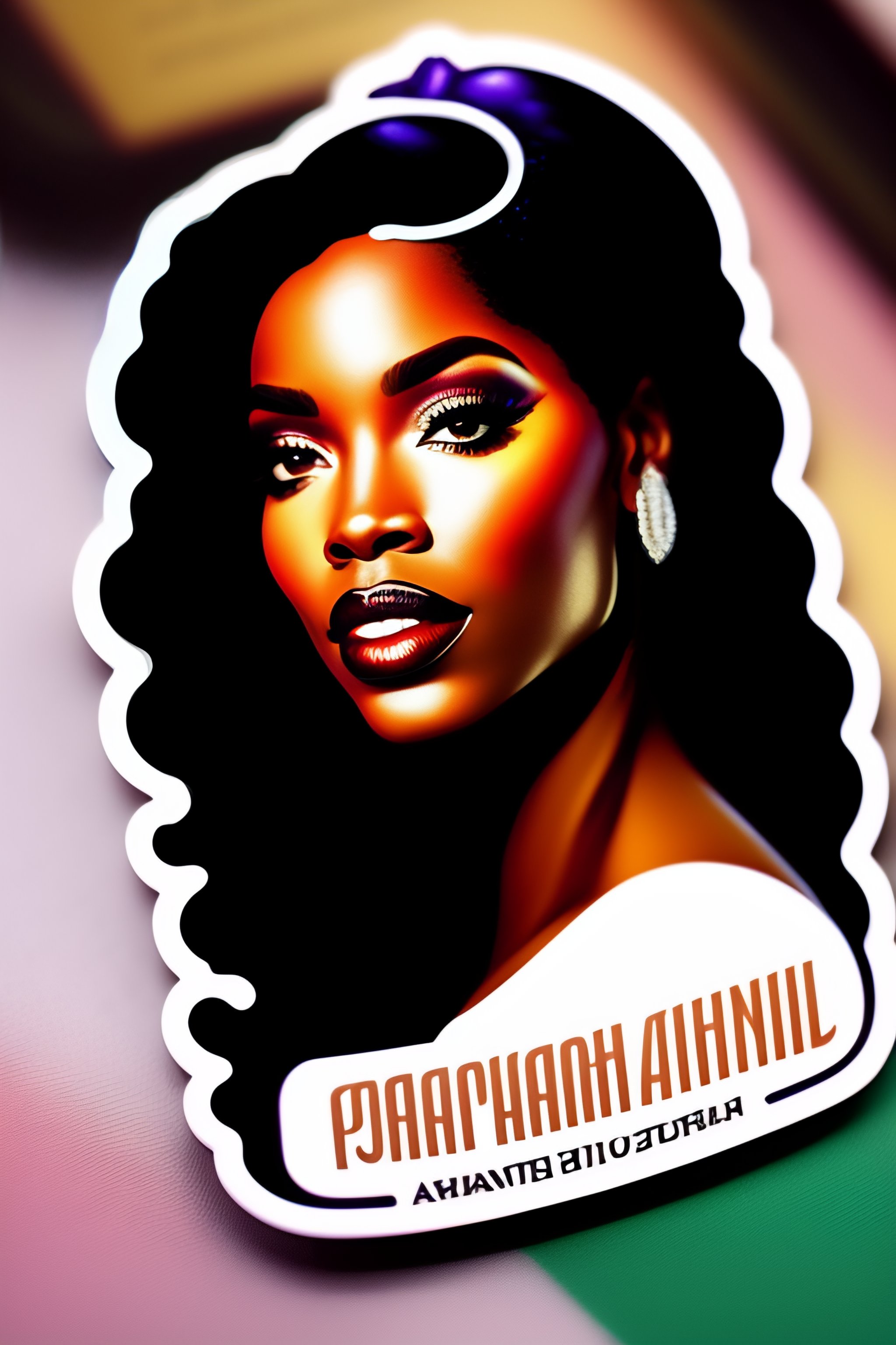 Lexica - Black, educated, fierce, beautiful, woman, sticker