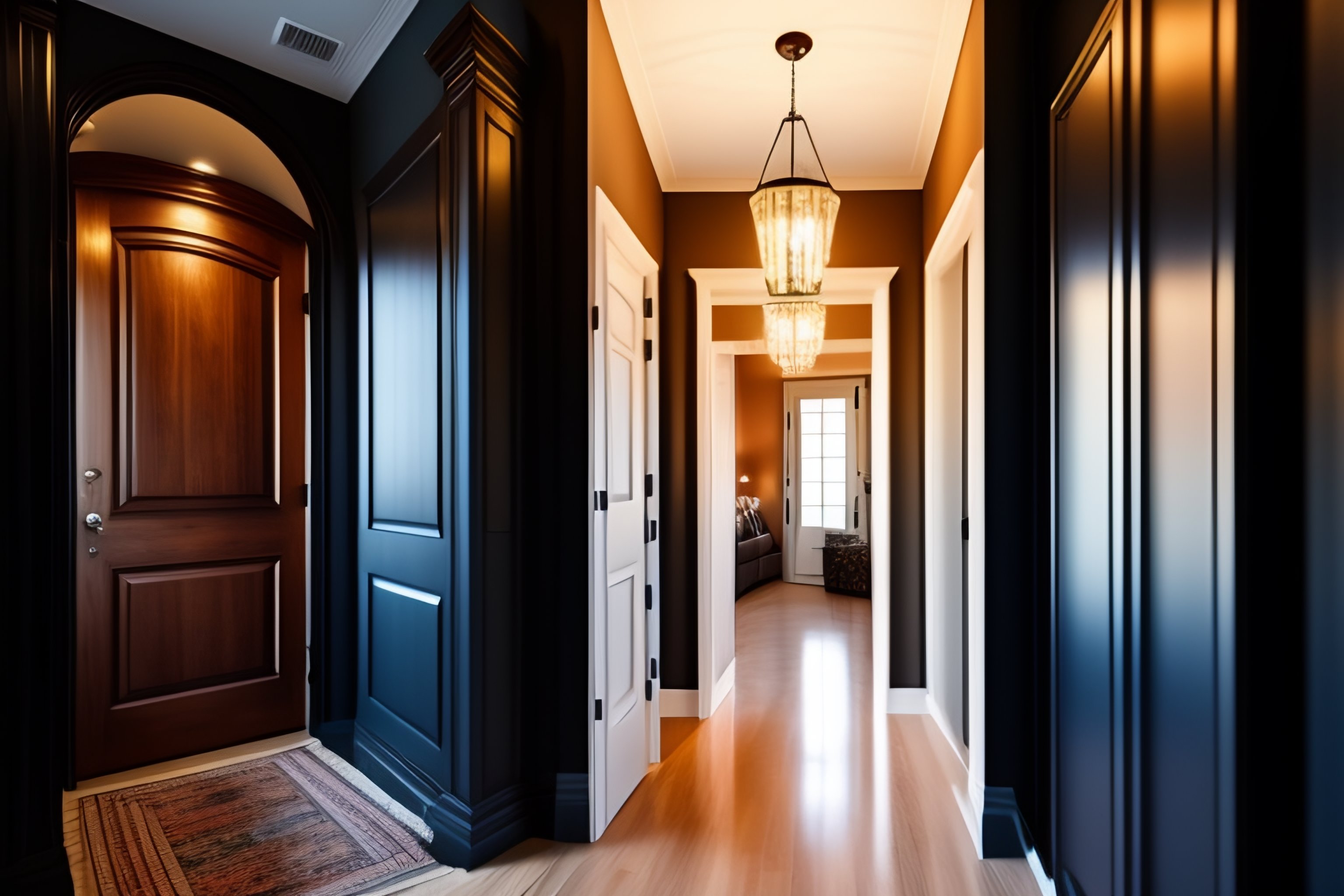 Lexica - Open door leading to a hallway that shows 20 doors