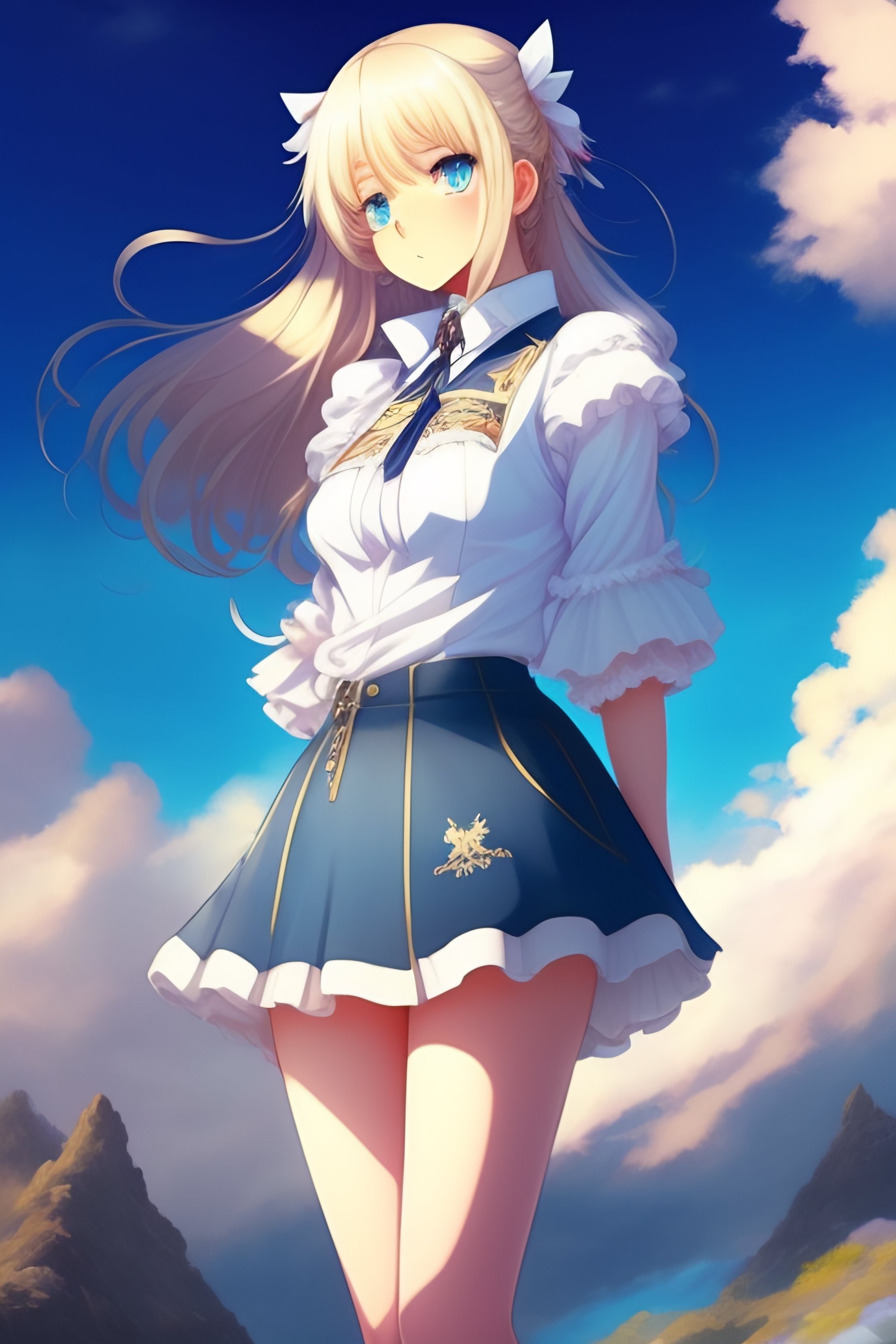 Lexica - FGO anime girl Blond, long hair, blue eyes and a pretty smile ...
