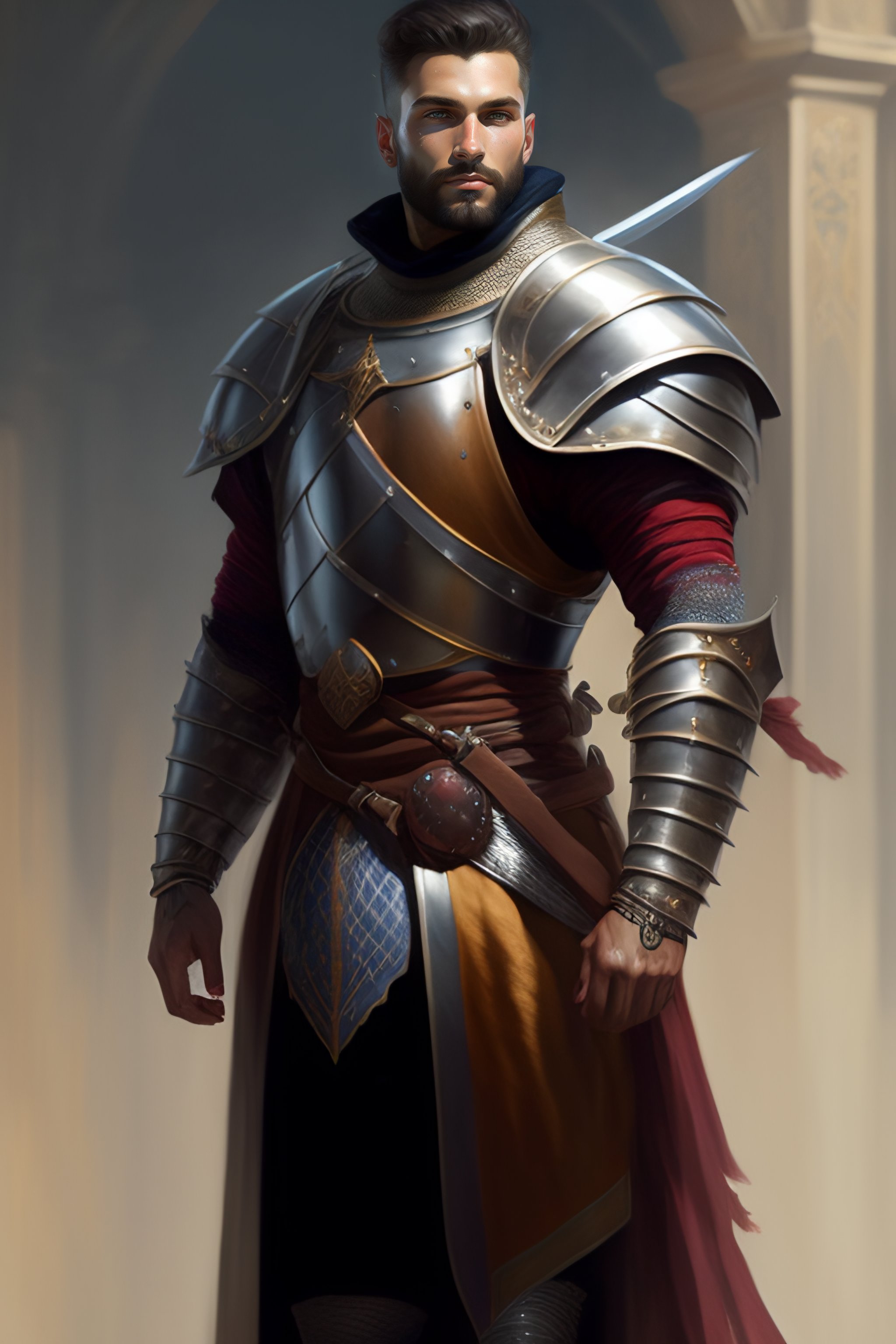 Lexica - Full body highly detailed portrait of a medieval knight, by ...