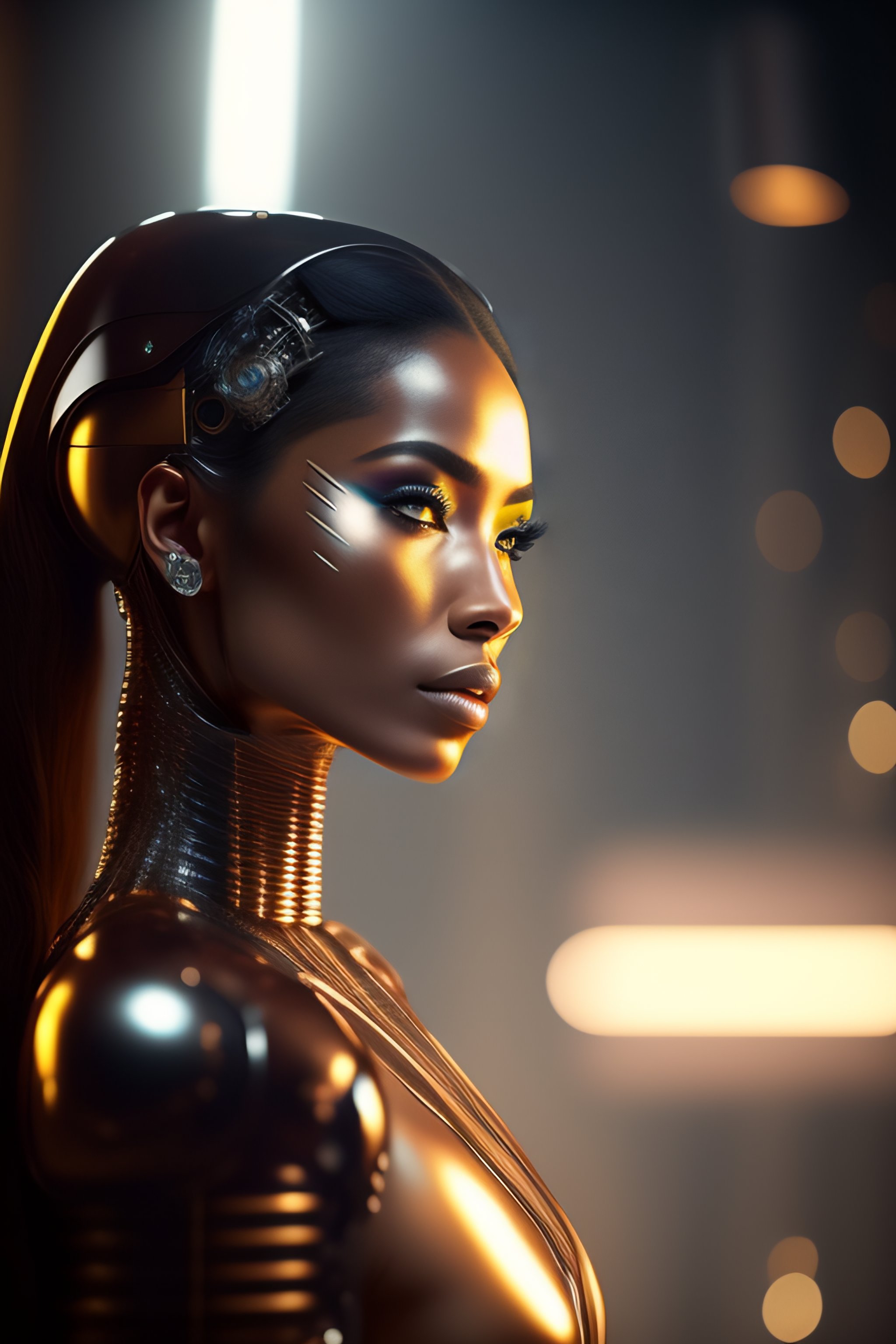 Half Human Half Robot Girl