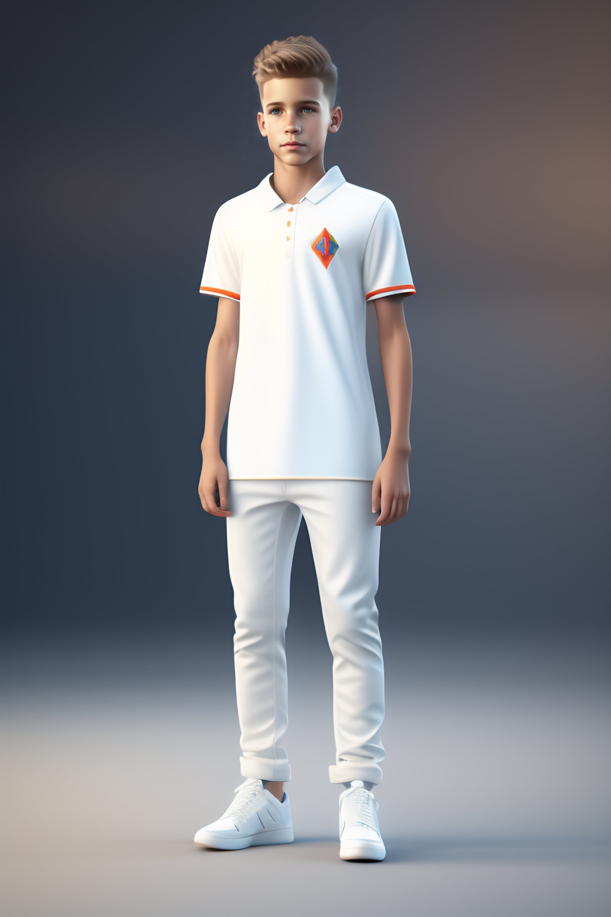 Lexica - White skinny boy, full height, high quality, Juni style ...