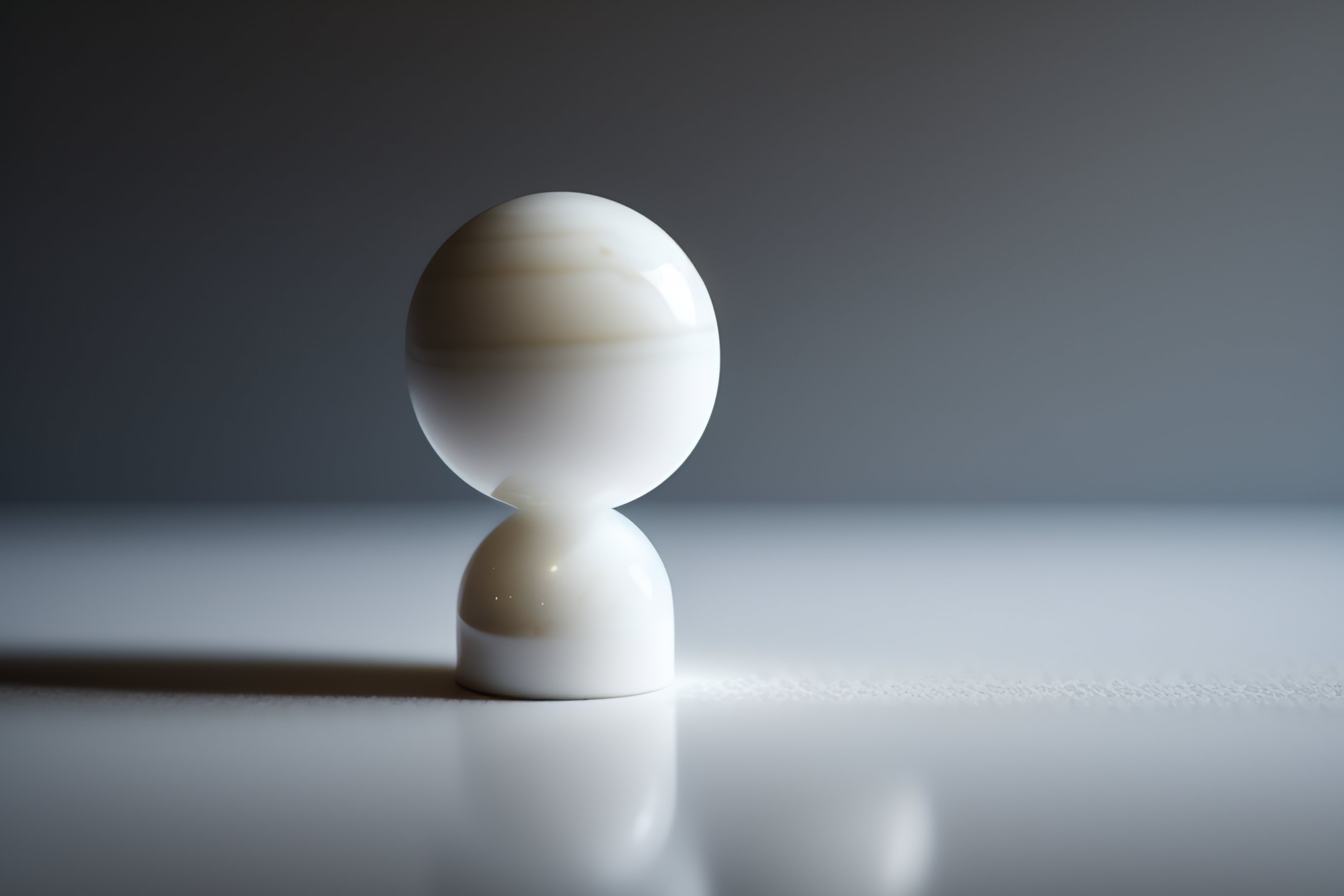 Lexica - A simple marble doll. It stands in a pure white space.