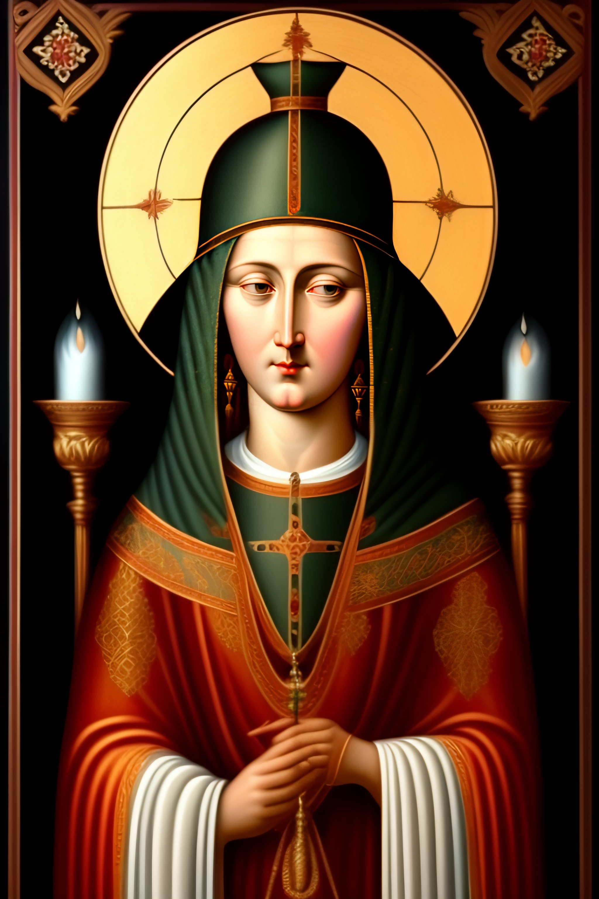 Lexica - Shorter face German Benedictine abbess renaissance stylized ...