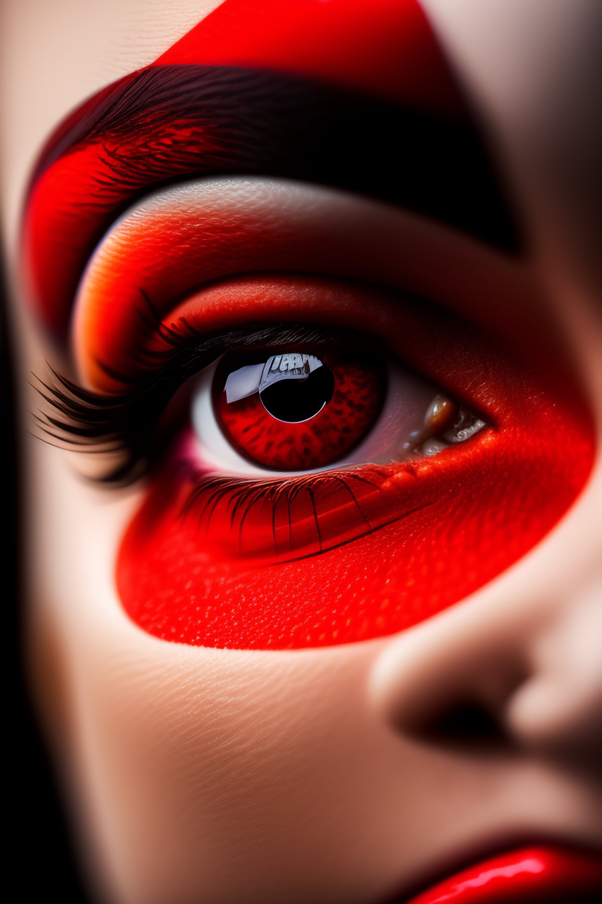 Lexica - A traditional red and white magnet with eyes