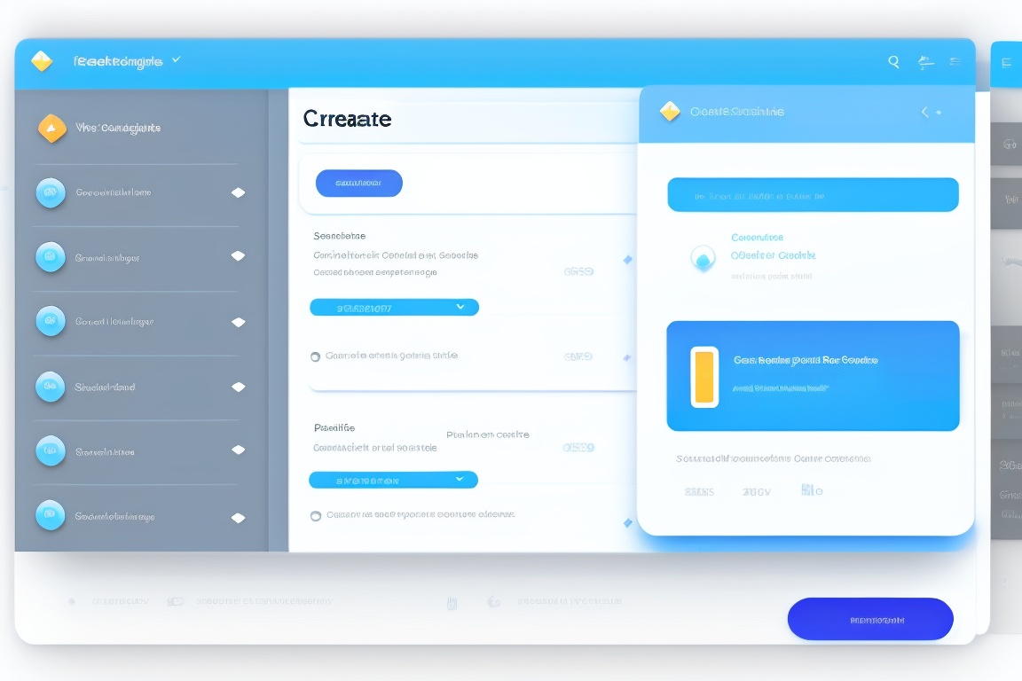 Lexica - Please create a one-page interface (UI design) for the "Create ...
