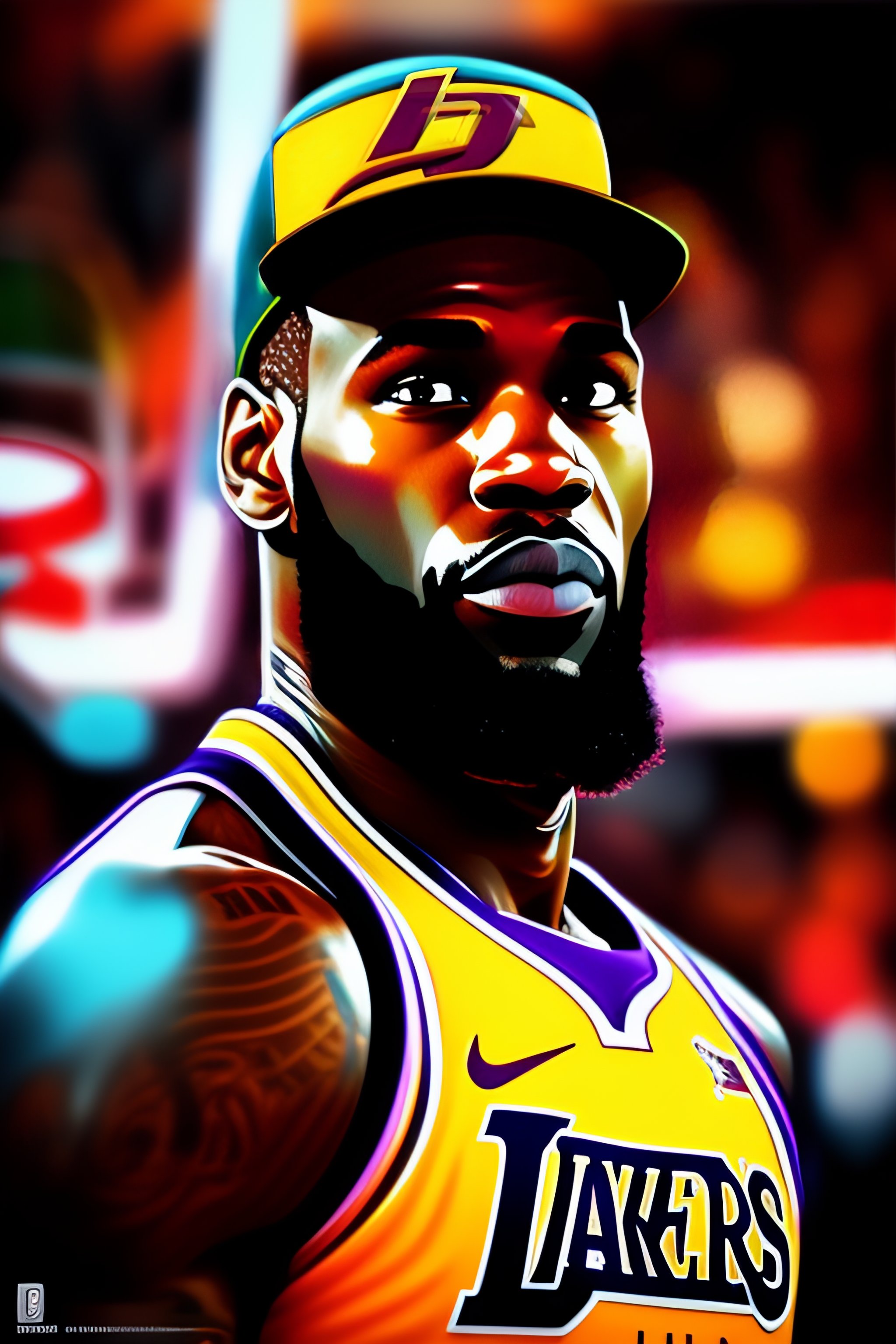 Lexica - Lebron james vinyl cartoon art