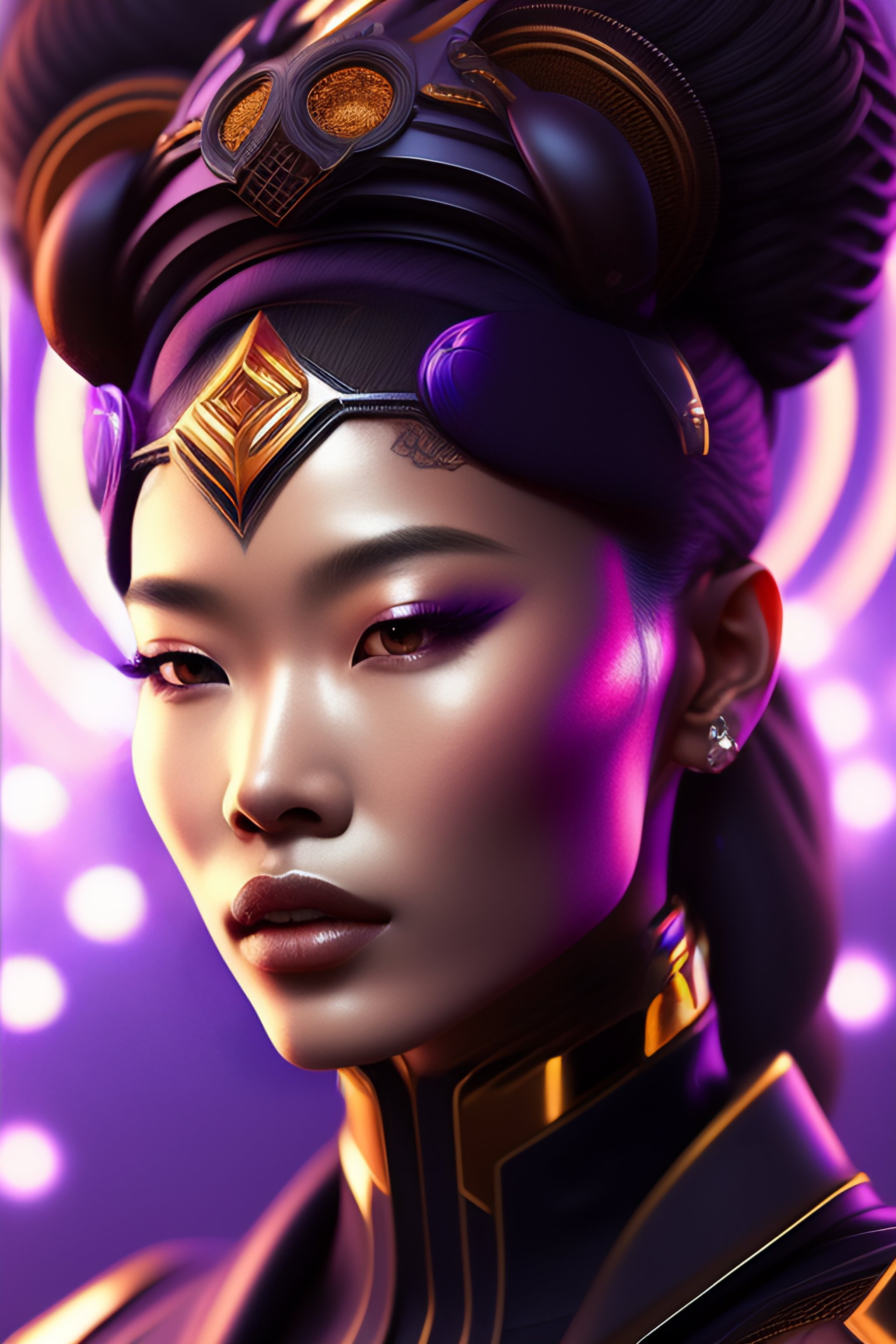 Lexica - Beautiful portrait of friendly attractive alien cyborg, style ...