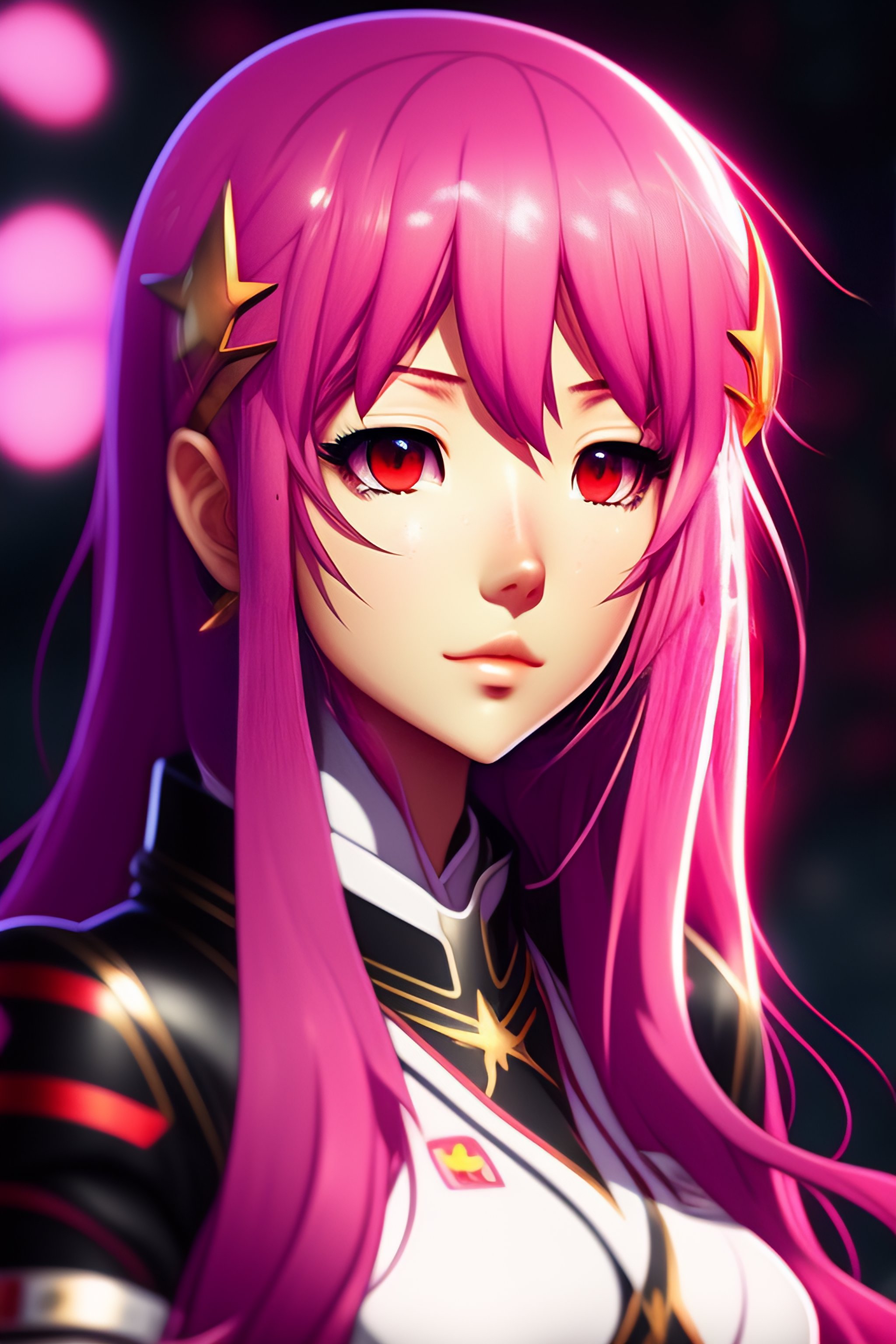 Lexica - Zero Two mixed with Yuno Gasai, 8k, venom artstyle