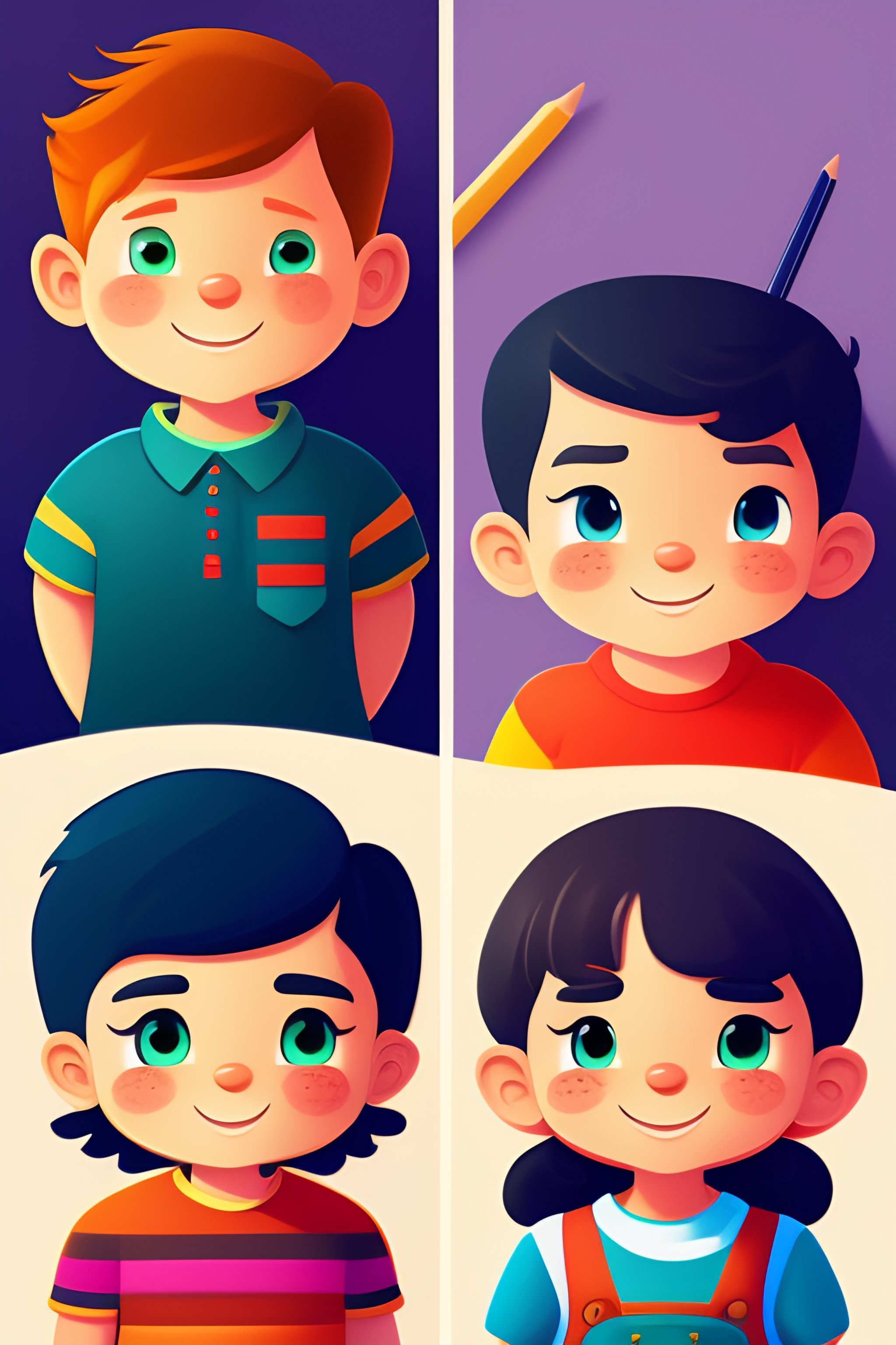 Lexica - Daltons as kids , drawing, art, 4k, cartoon style , vectorel