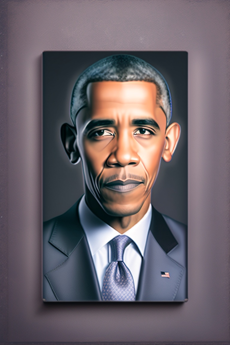Lexica - Obama Mugshot, obama in suit facing camera, concrete background,