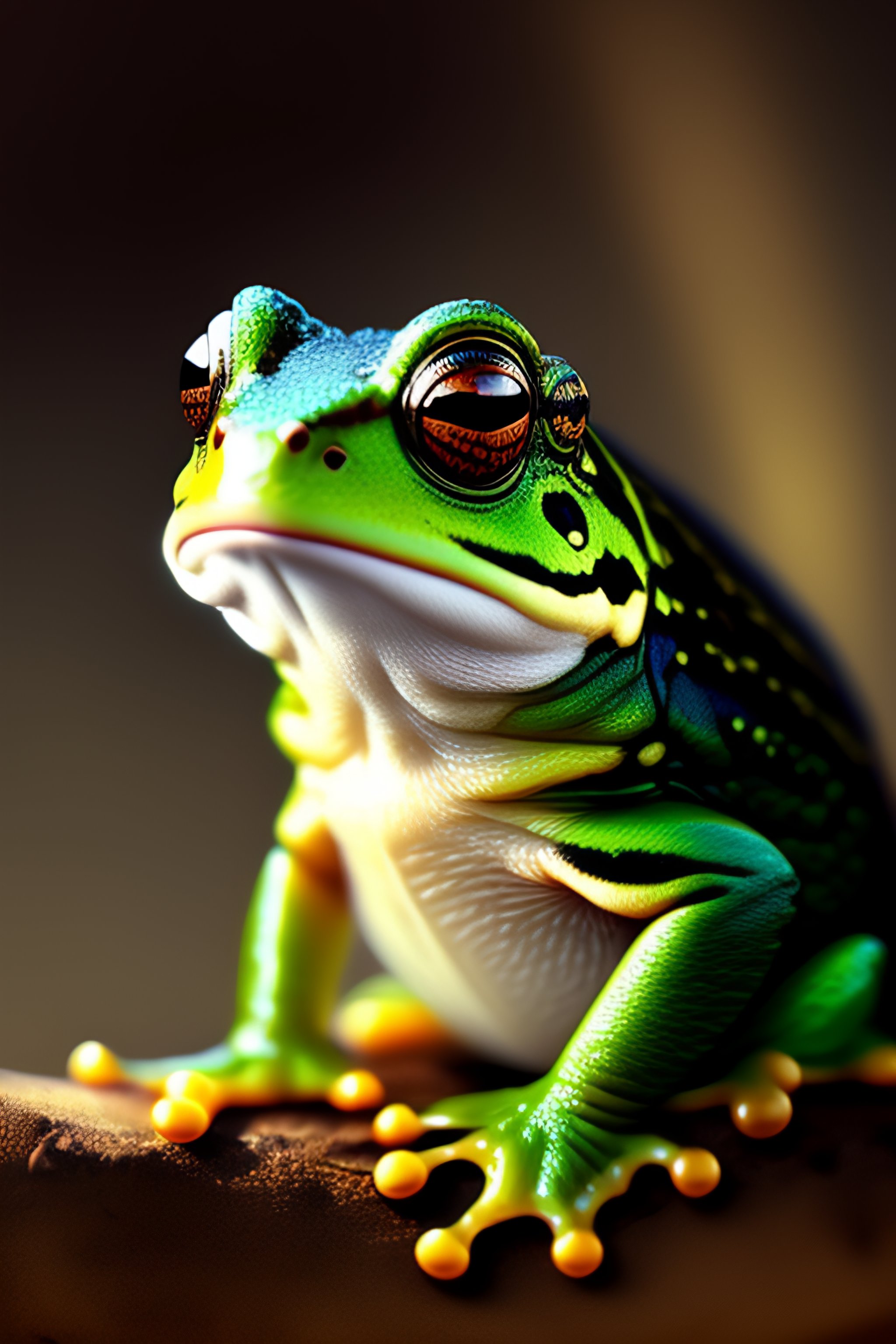 Lexica - Portrait of a super hero frog