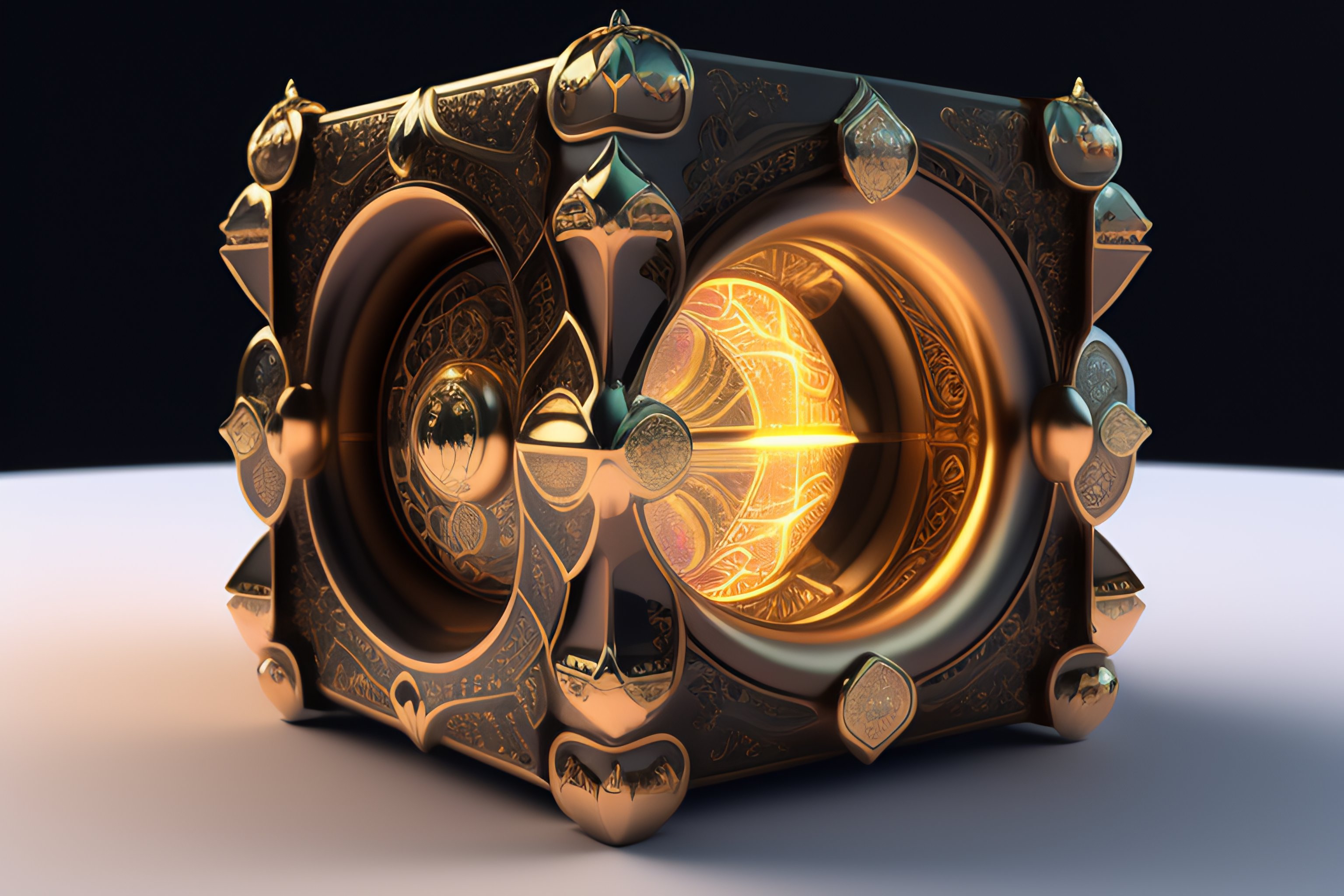 Lexica - Ultra detailed scifi design of the front cube in a generative ...