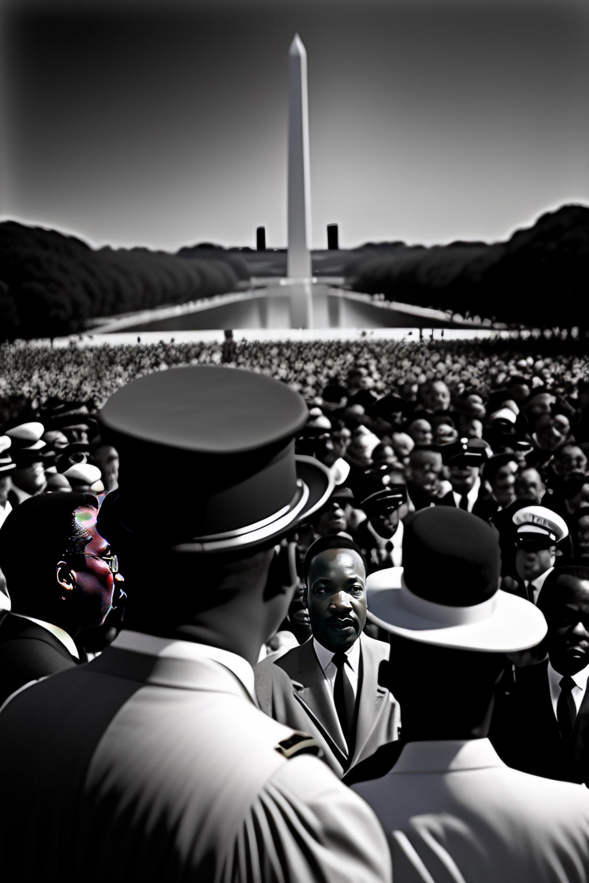 Lexica - Martin Luther king Jr talking to the crowd at Lincoln memorial ...