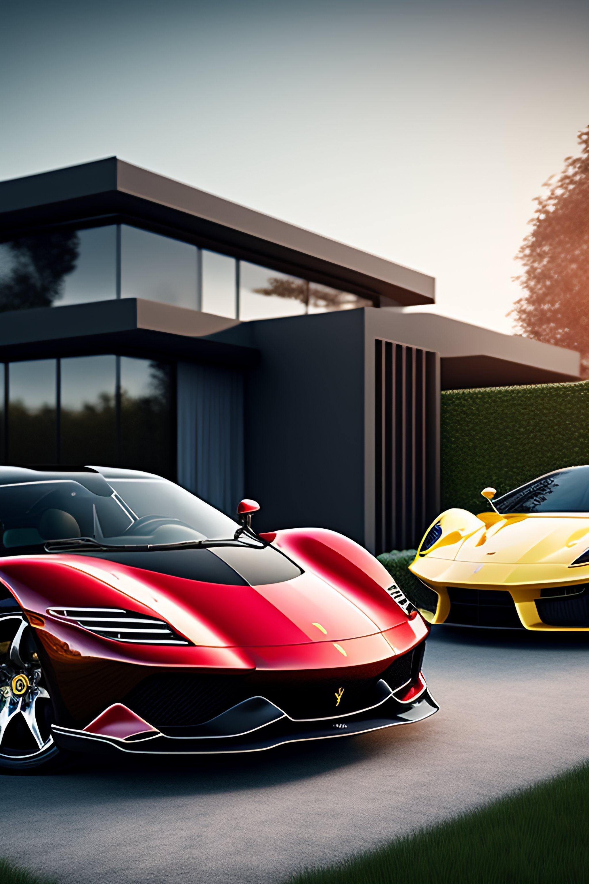 Lexica - Hd realistic photo of luxury cars, ferrari, lamborgini, rolls ...