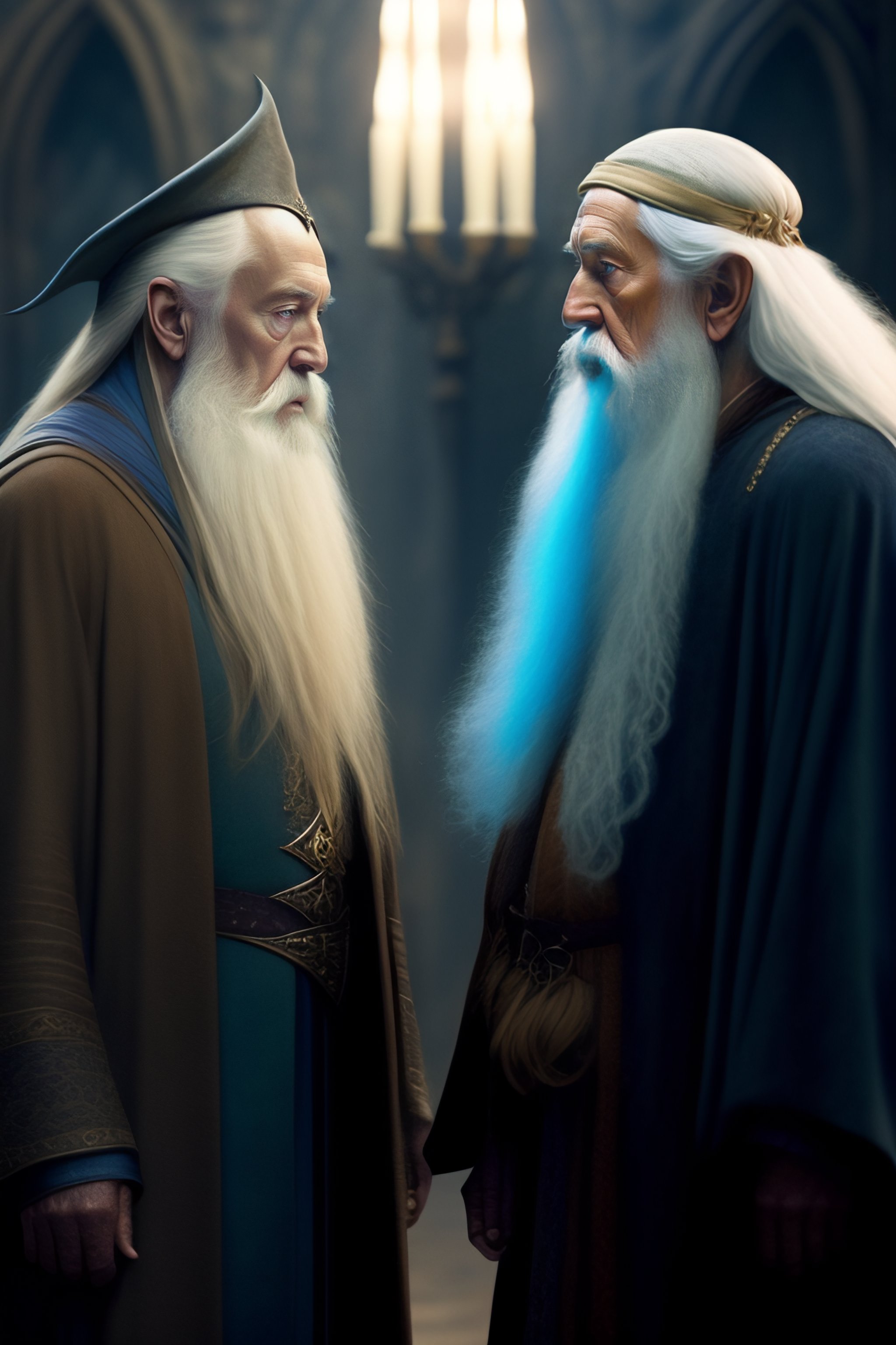 Lexica - Dumbledore and Gandalf standing 1მეტერ აწაყ opposite each ...