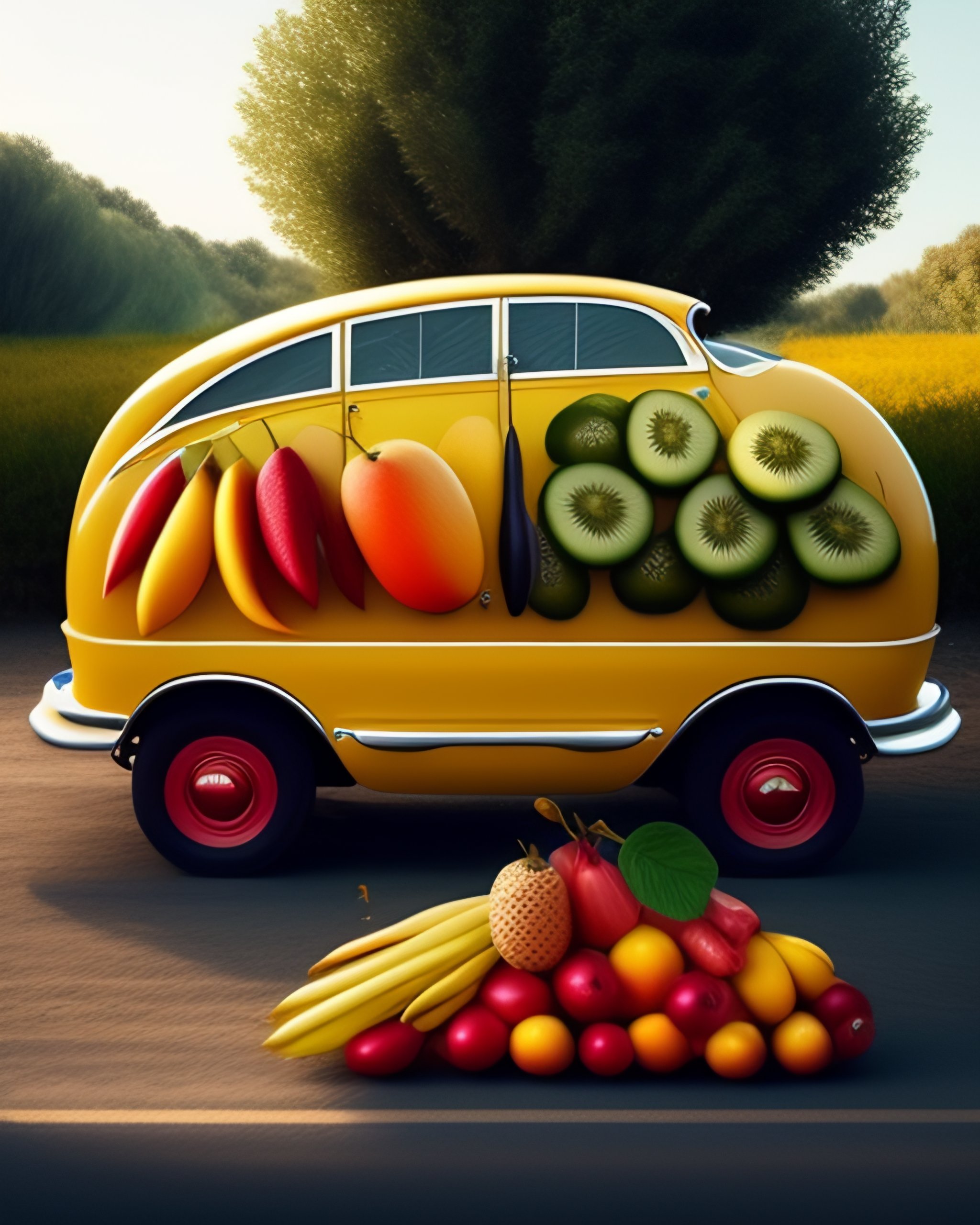 Lexica - Car made out of Fruits