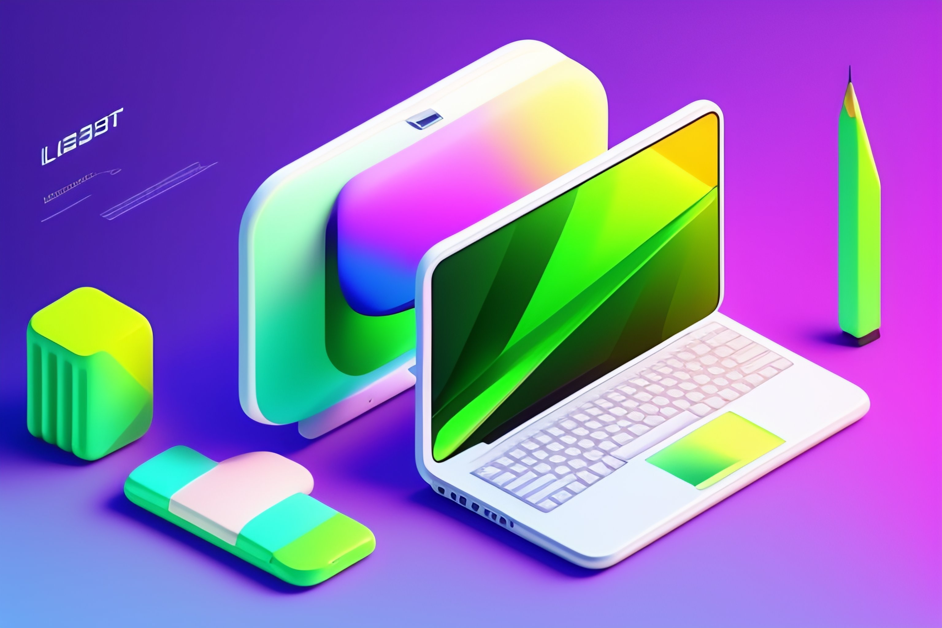 Lexica - Isometric line drawing of a laptop, artstation, flat design ...