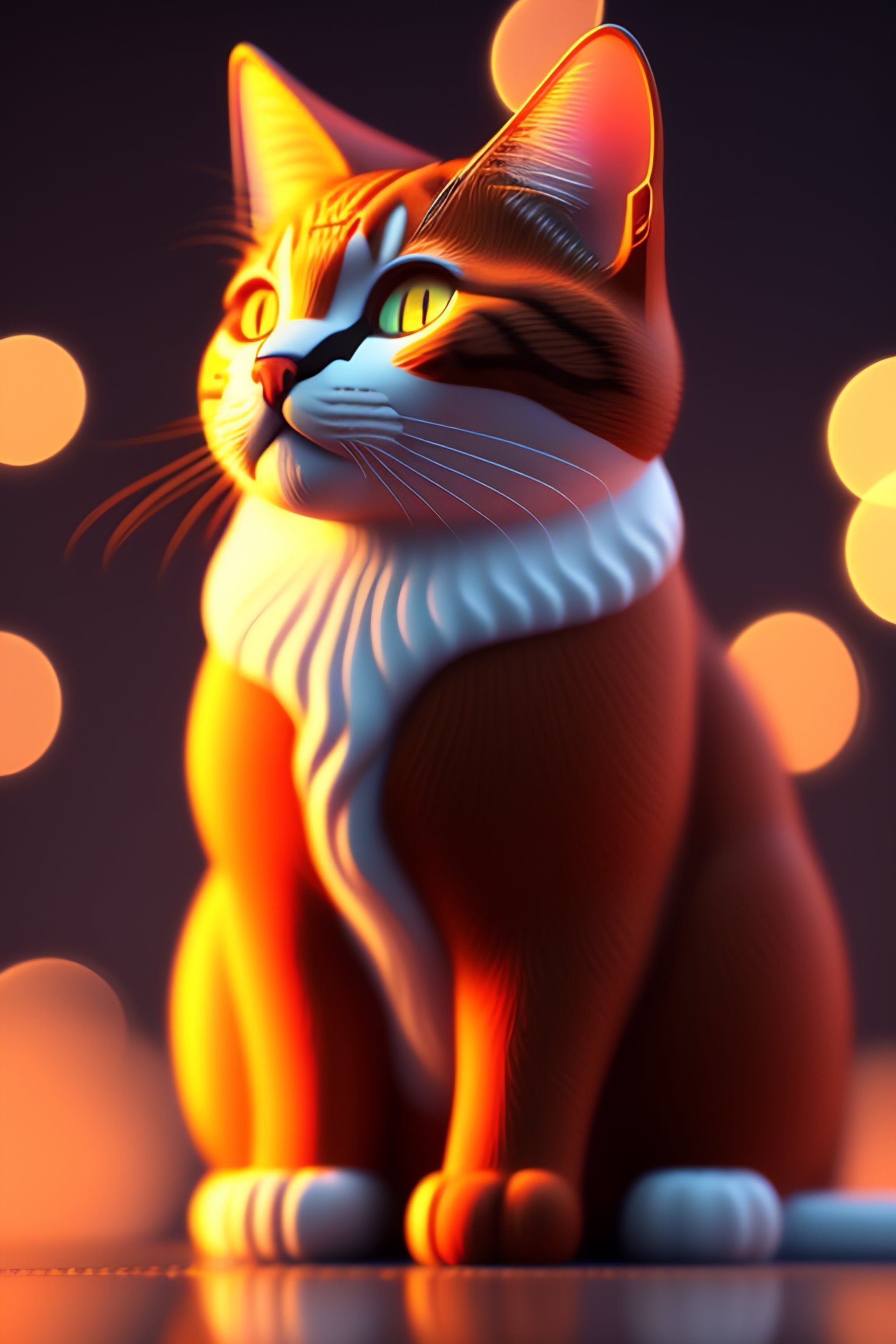 Lexica - Detailed logo cat, unreal engine voxel render, video games ...